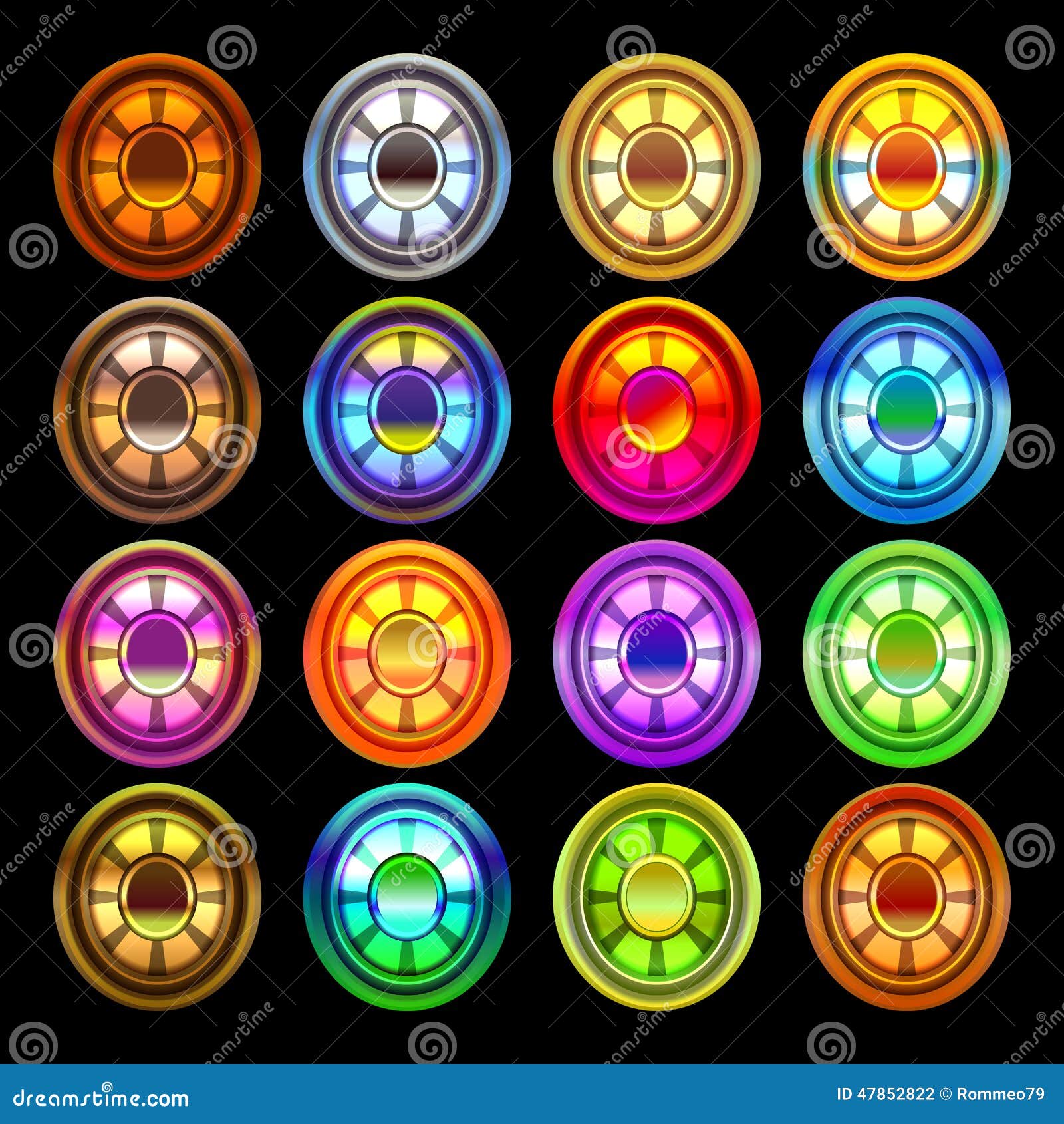 Rounded Hexagon Shape Symbol, Black And White Vector Silhouette ...