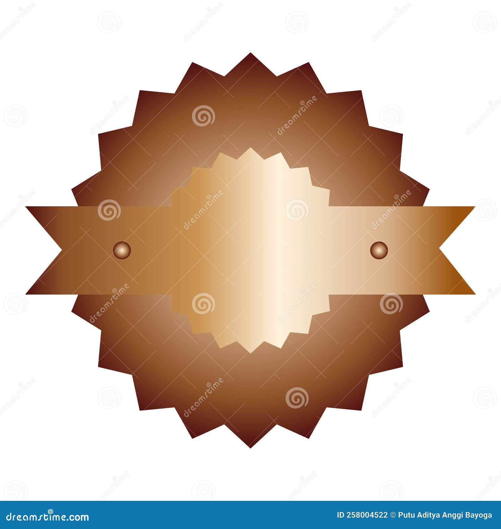 Shiny Bronze Badge Template Stock Vector - Illustration of element ...