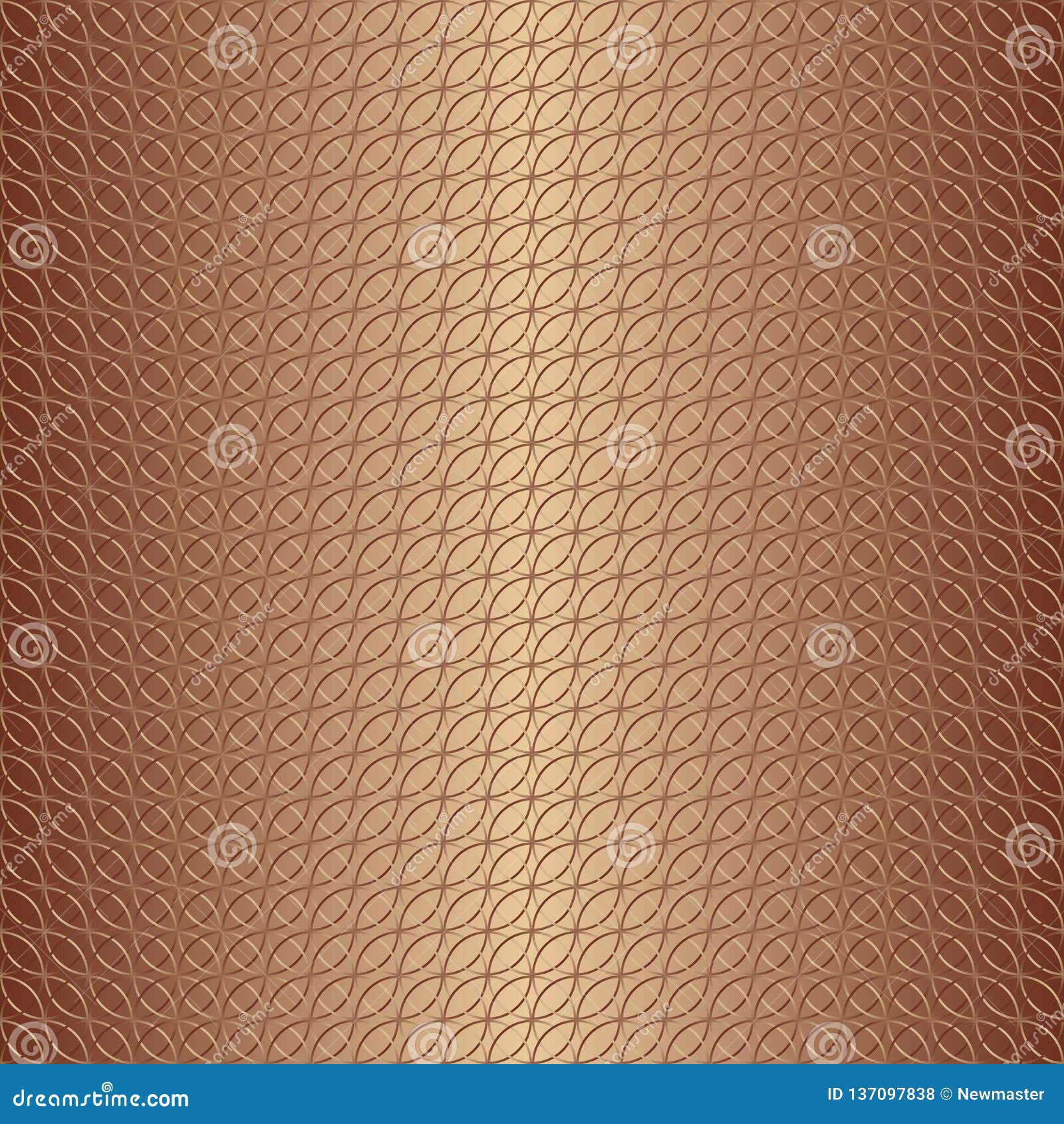Shiny Bronze Gradient Metal Circles Seamless Pattern Stock Vector ...