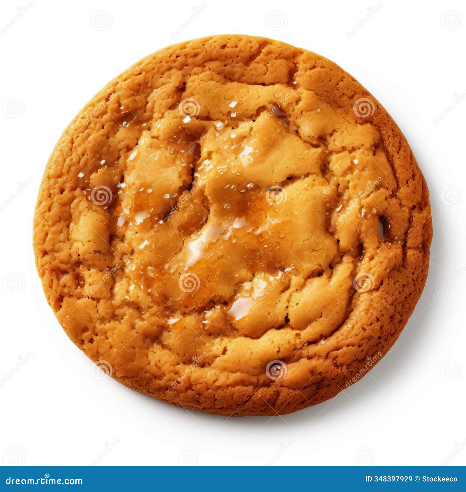 Shiny Bumpy Texture Cookie Against Solid White Background Image Stock ...