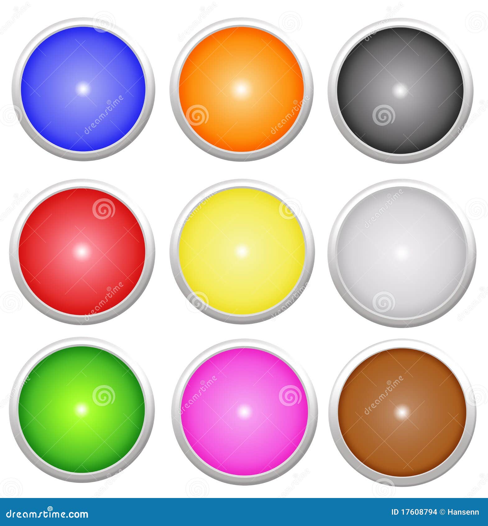 Shiny buttons stock illustration. Illustration of aqua - 17608794