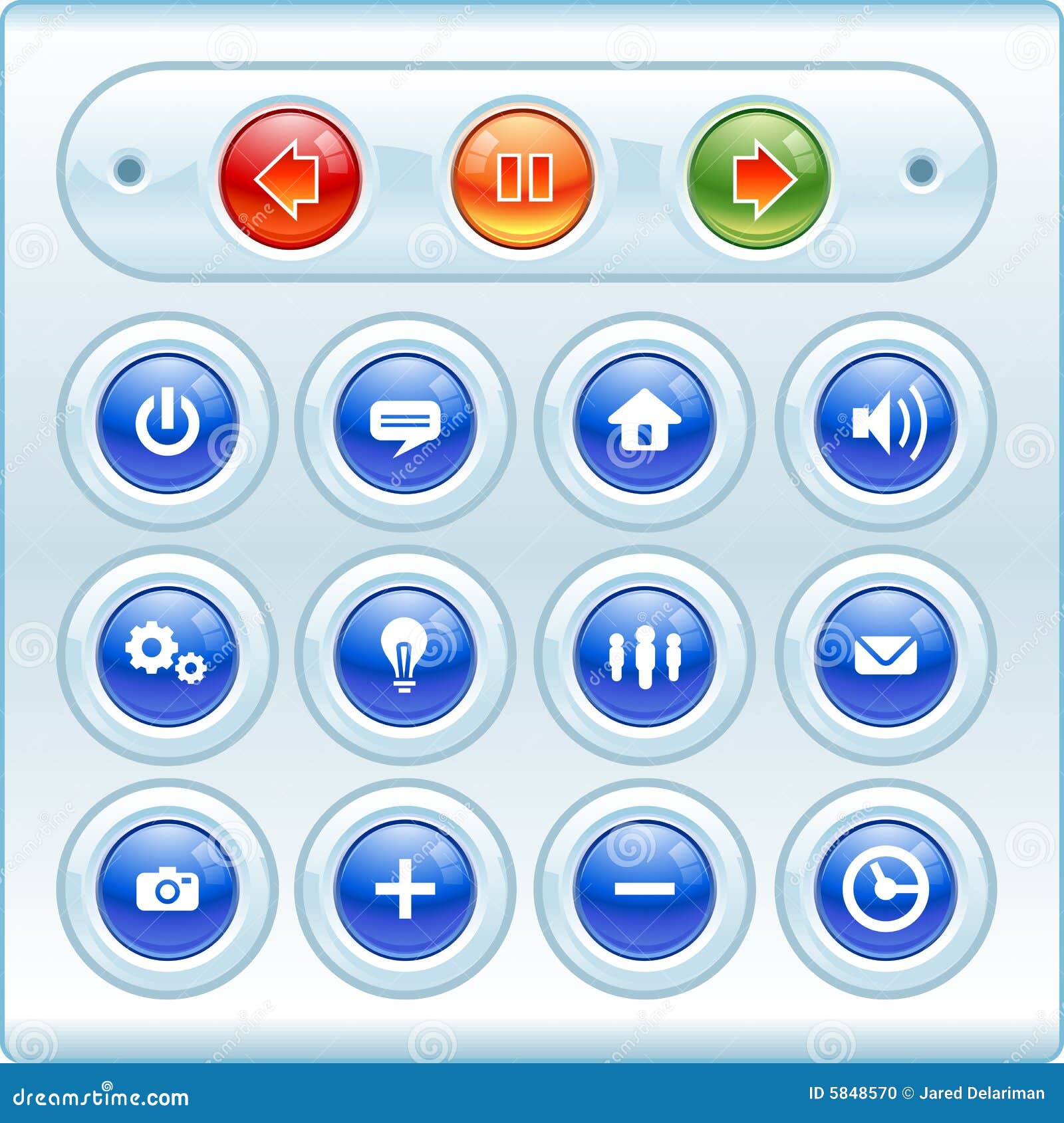 Shiny Buttons and Icons stock vector. Illustration of apple - 5848570