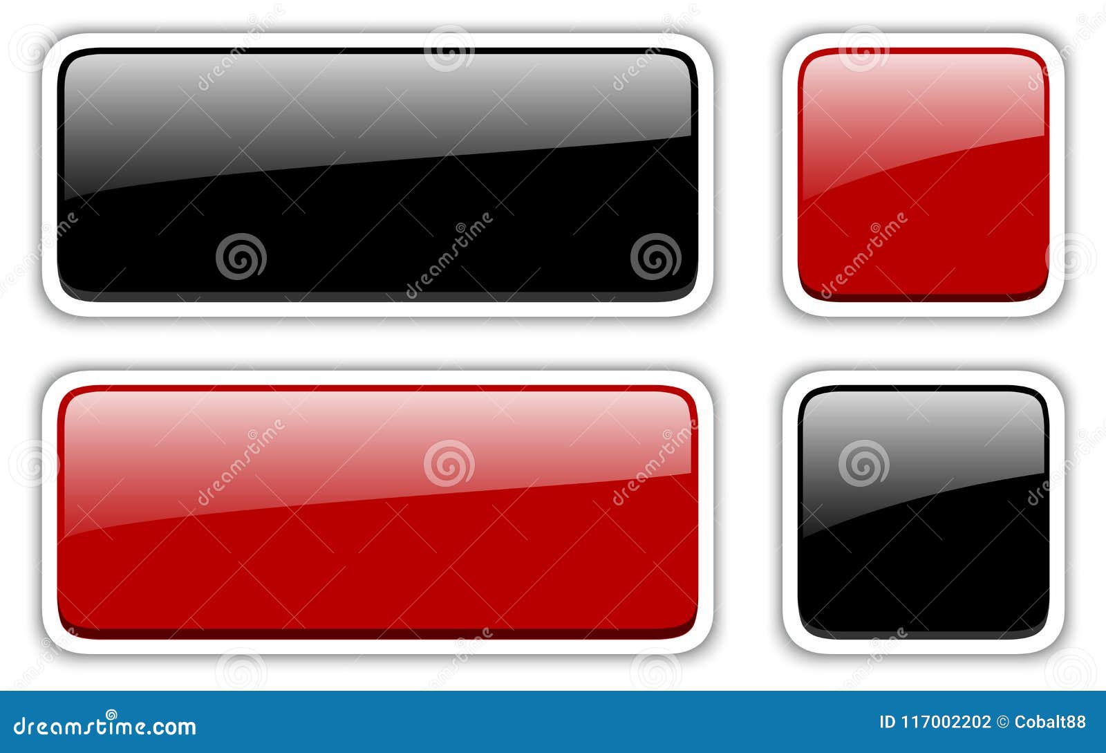 Shiny buttons set stock vector. Illustration of target - 117002202
