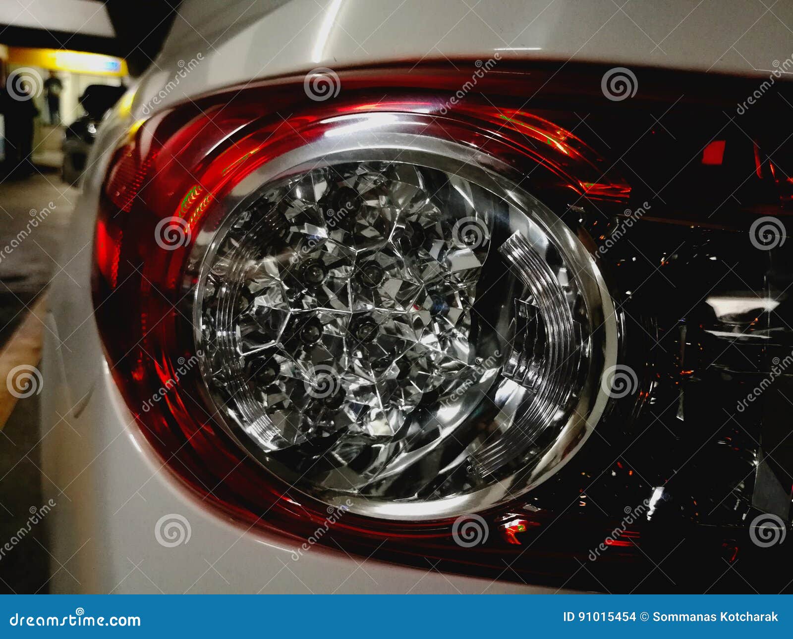 Shiny car lights stock photo. Image of circle, selfp - 91015454