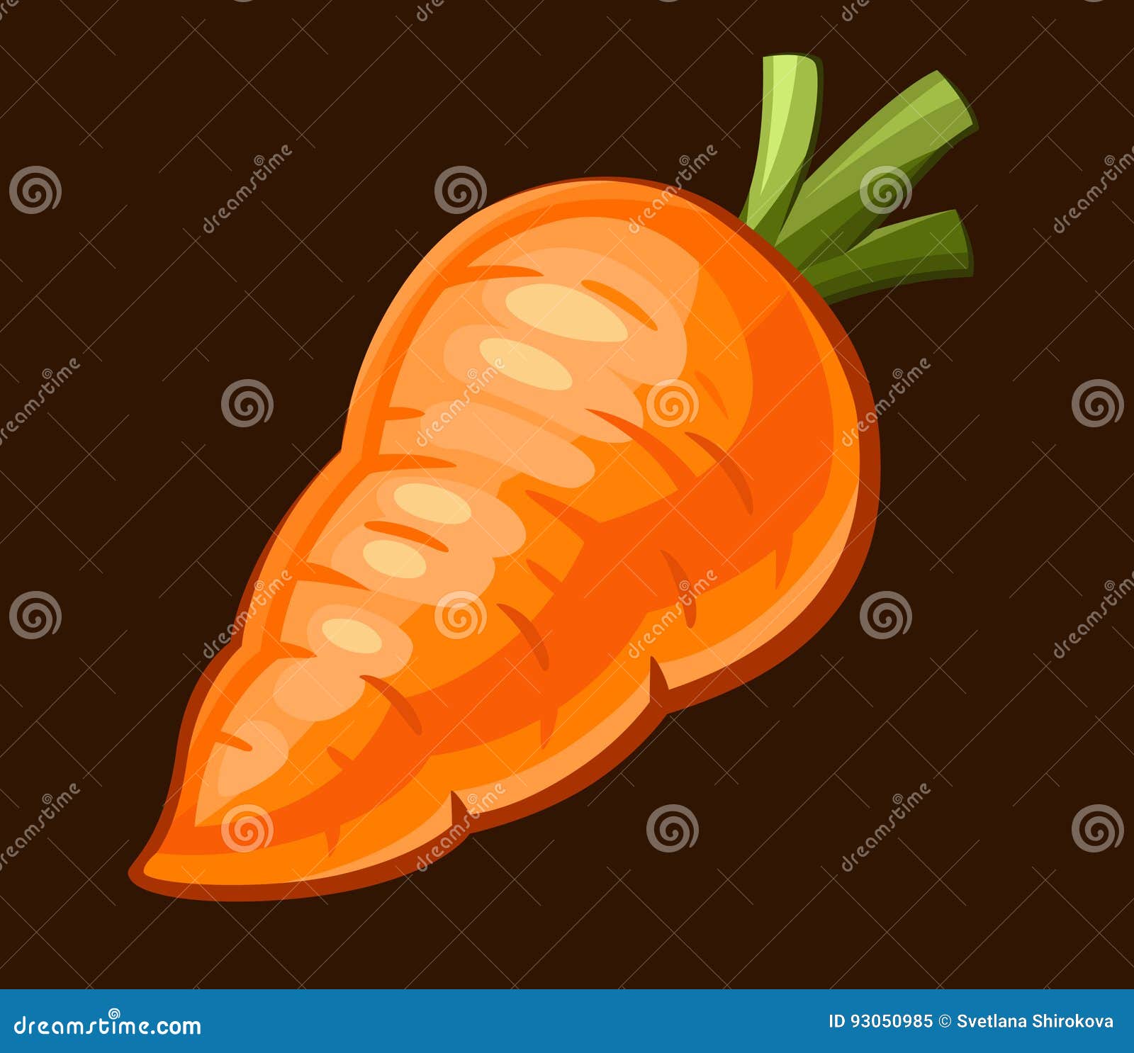 Carrot Icon. Kawai And Cute Food Illustration. For Your Web Site Design ...