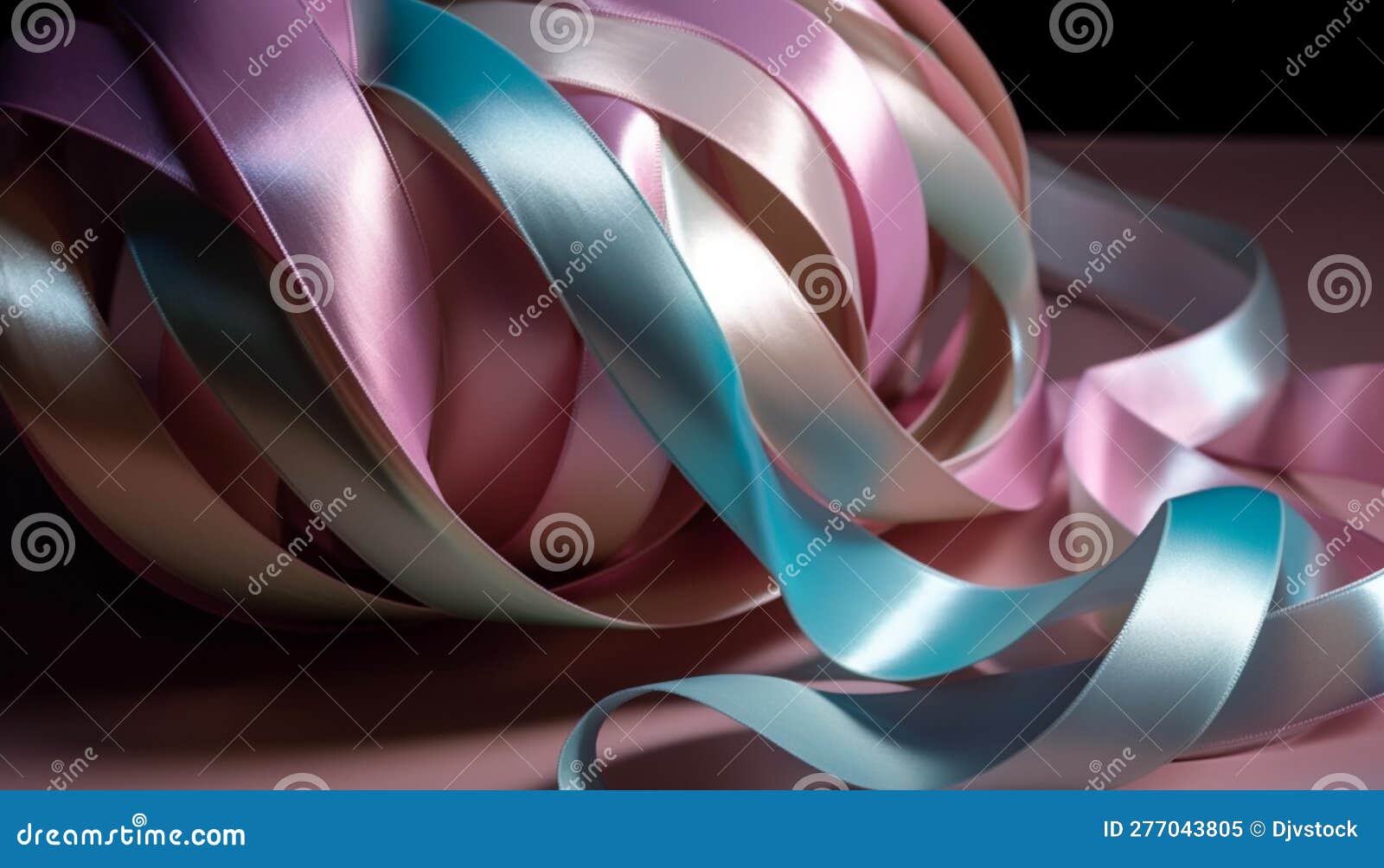 A Shiny Celebration Backdrop with Twisted Streamers Generated by AI ...