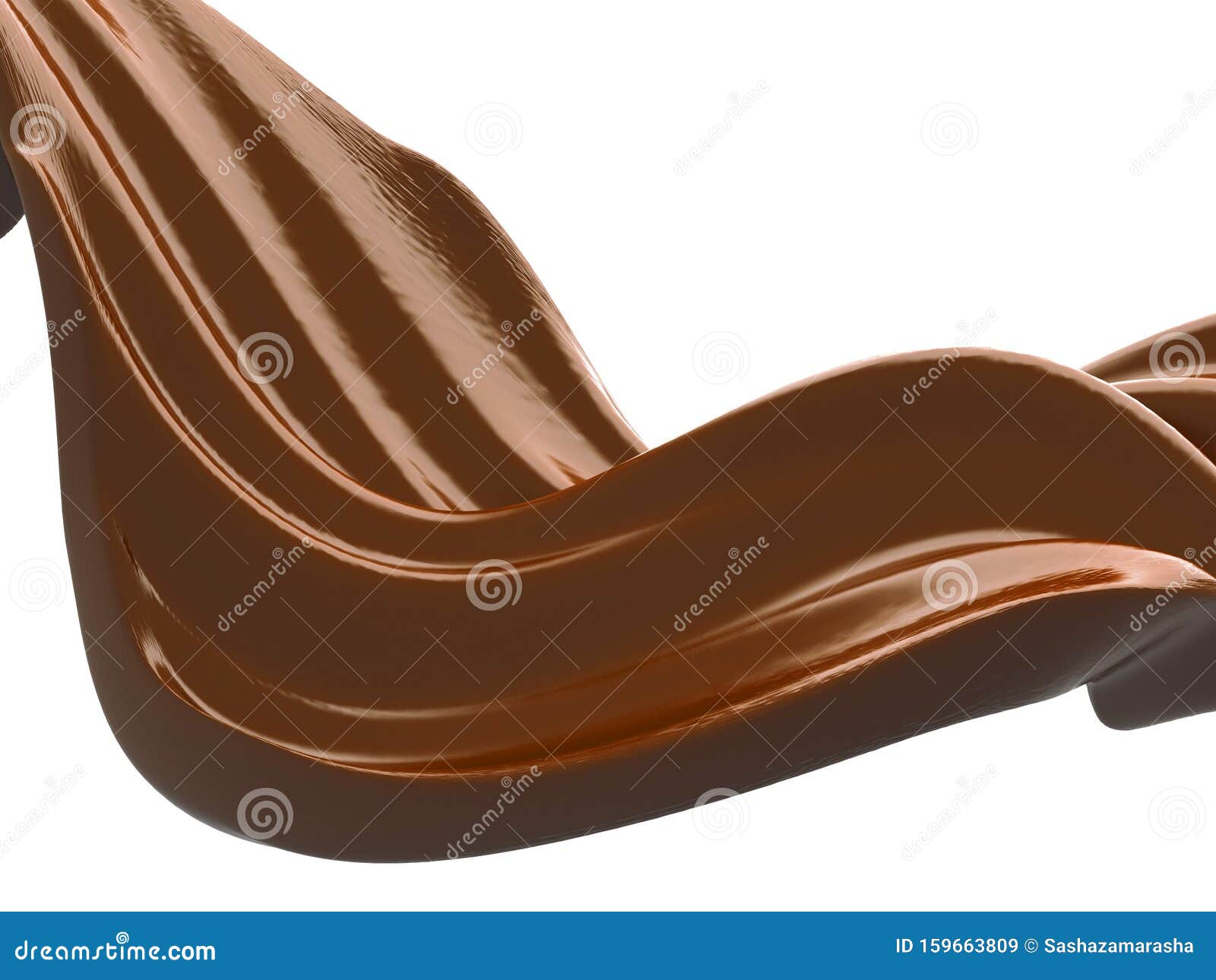 Shiny Chocolate Liquid Splash on White Background Stock Illustration ...
