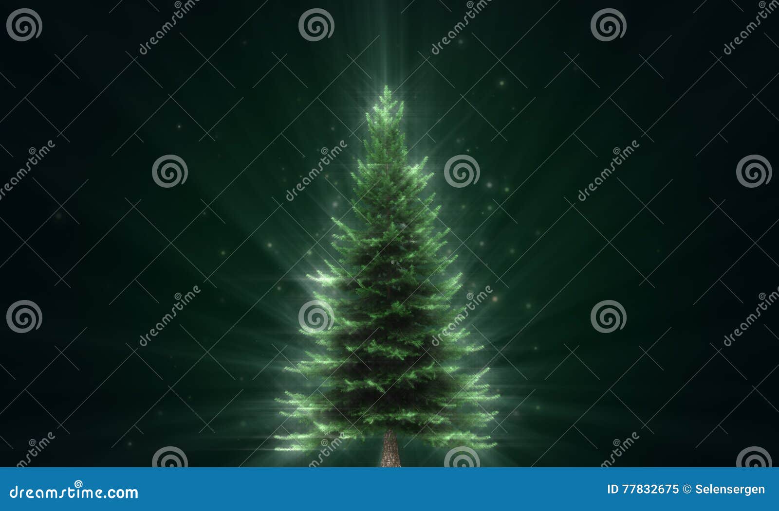 Shiny Christmas Tree stock illustration. Illustration of illuminated ...