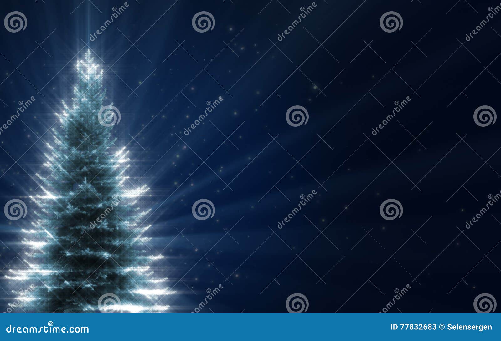 Shiny Christmas Tree stock illustration. Illustration of year - 77832683