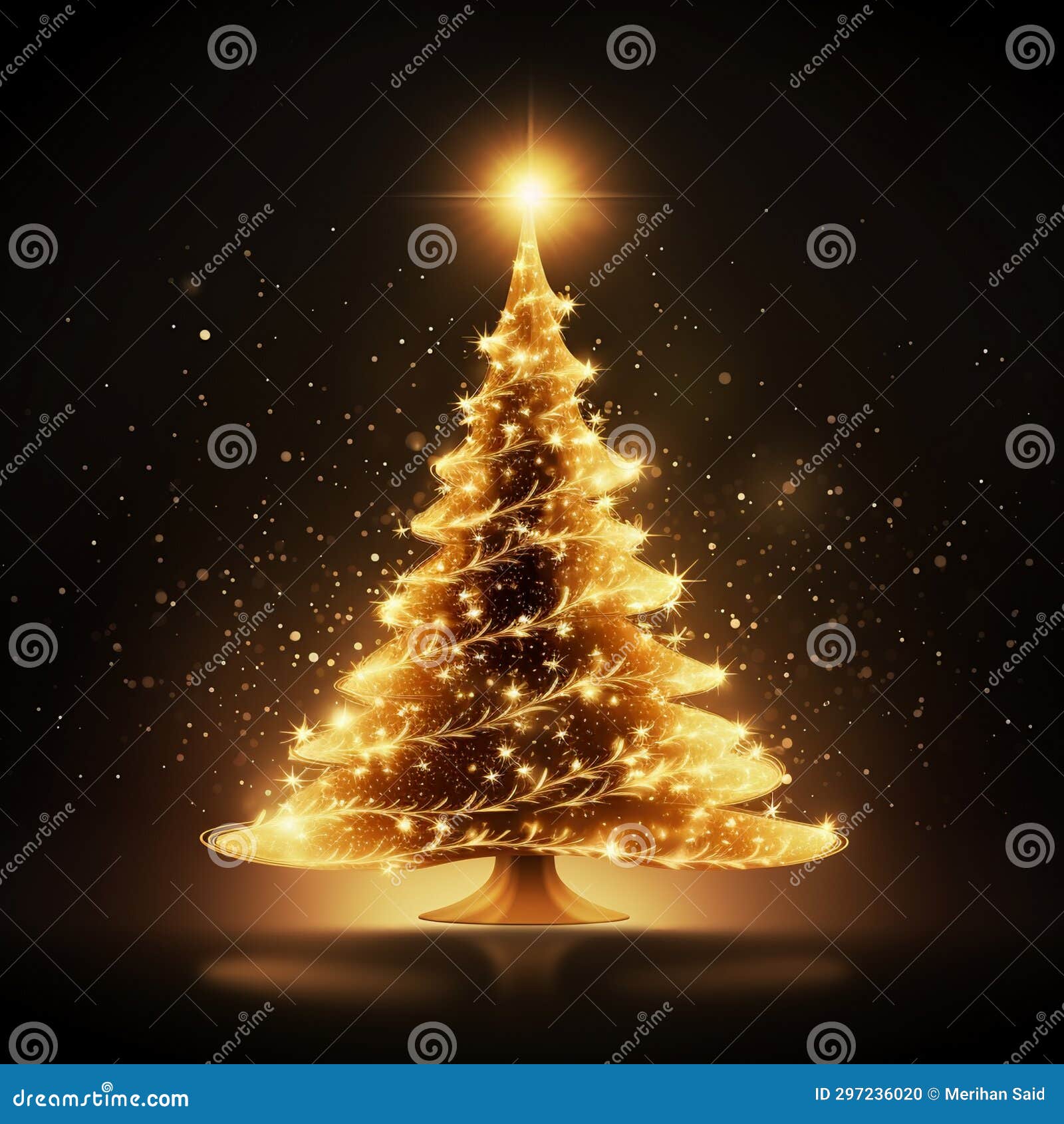 Shiny Christmas Tree. AI Generative Stock Photo - Image of decoration ...