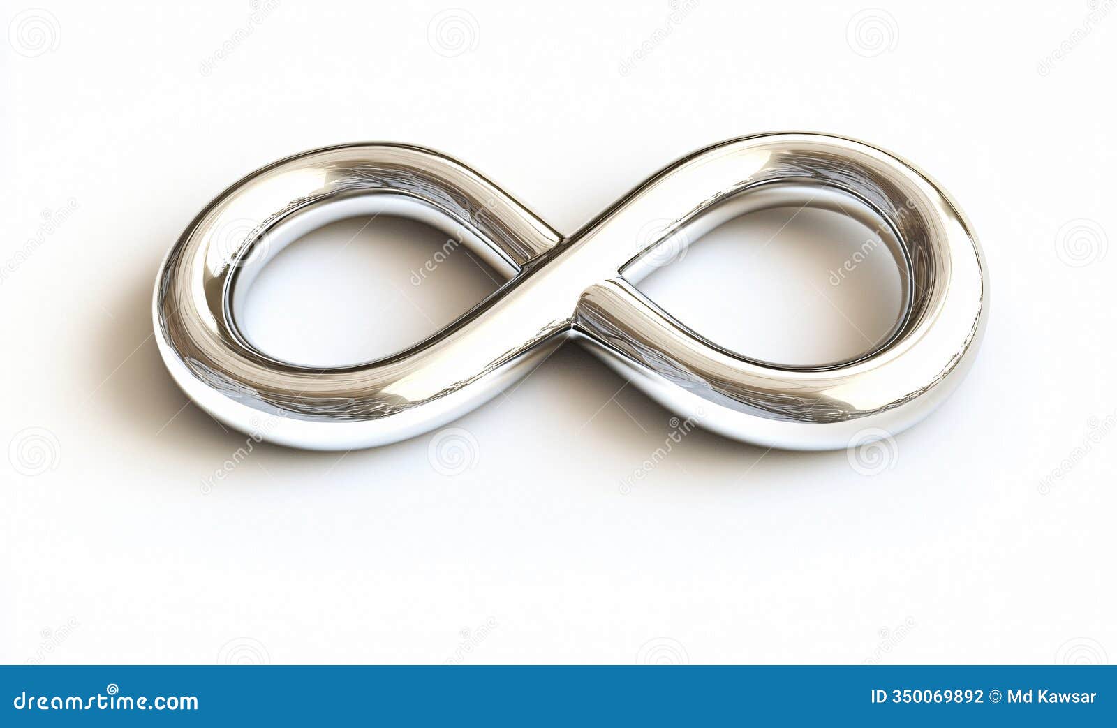 Shiny Chrome Infinity Symbol 3D Render High Quality Image Stock ...