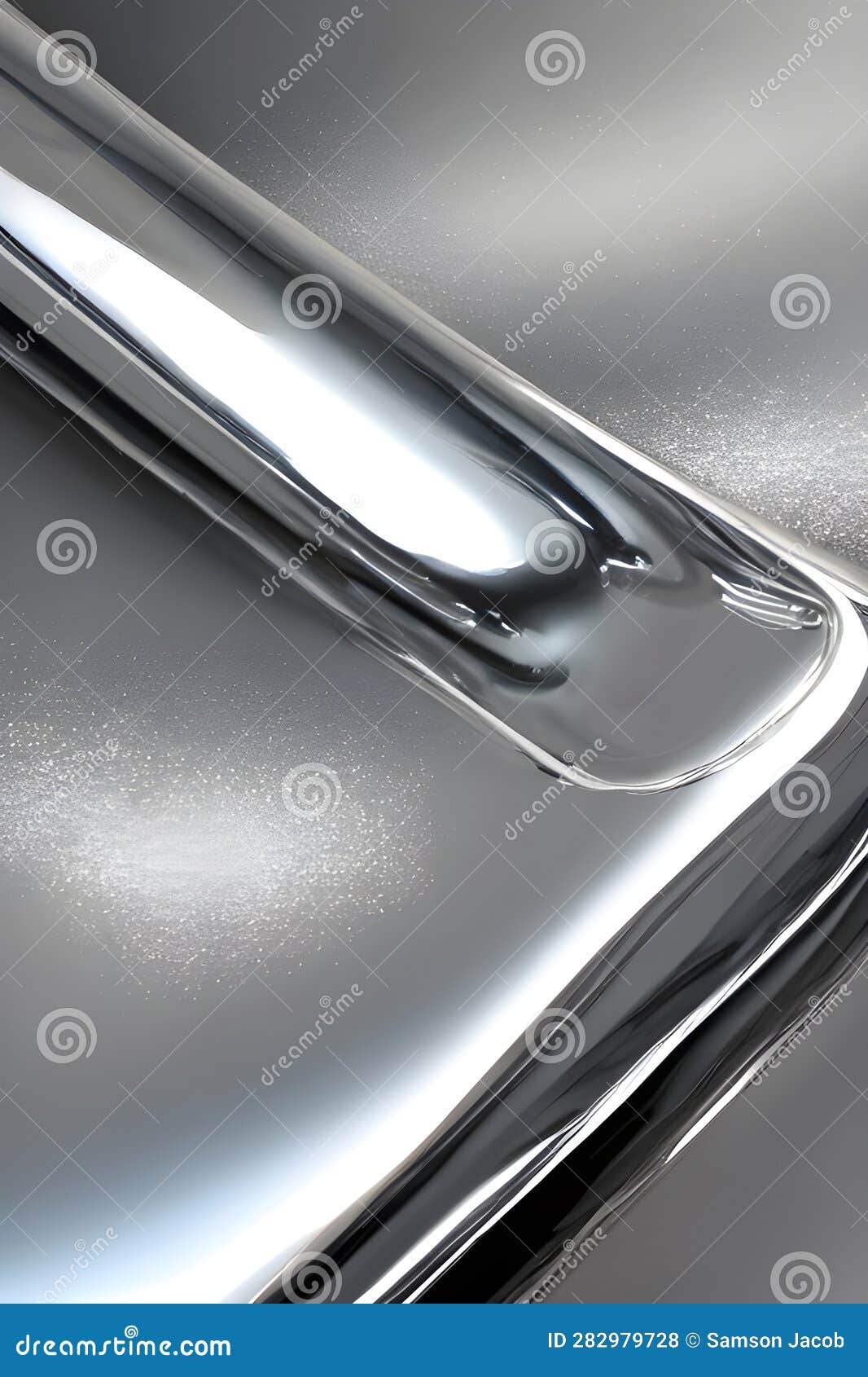 Shiny Chrome, Polished Texture Generated by Ai Stock Illustration ...