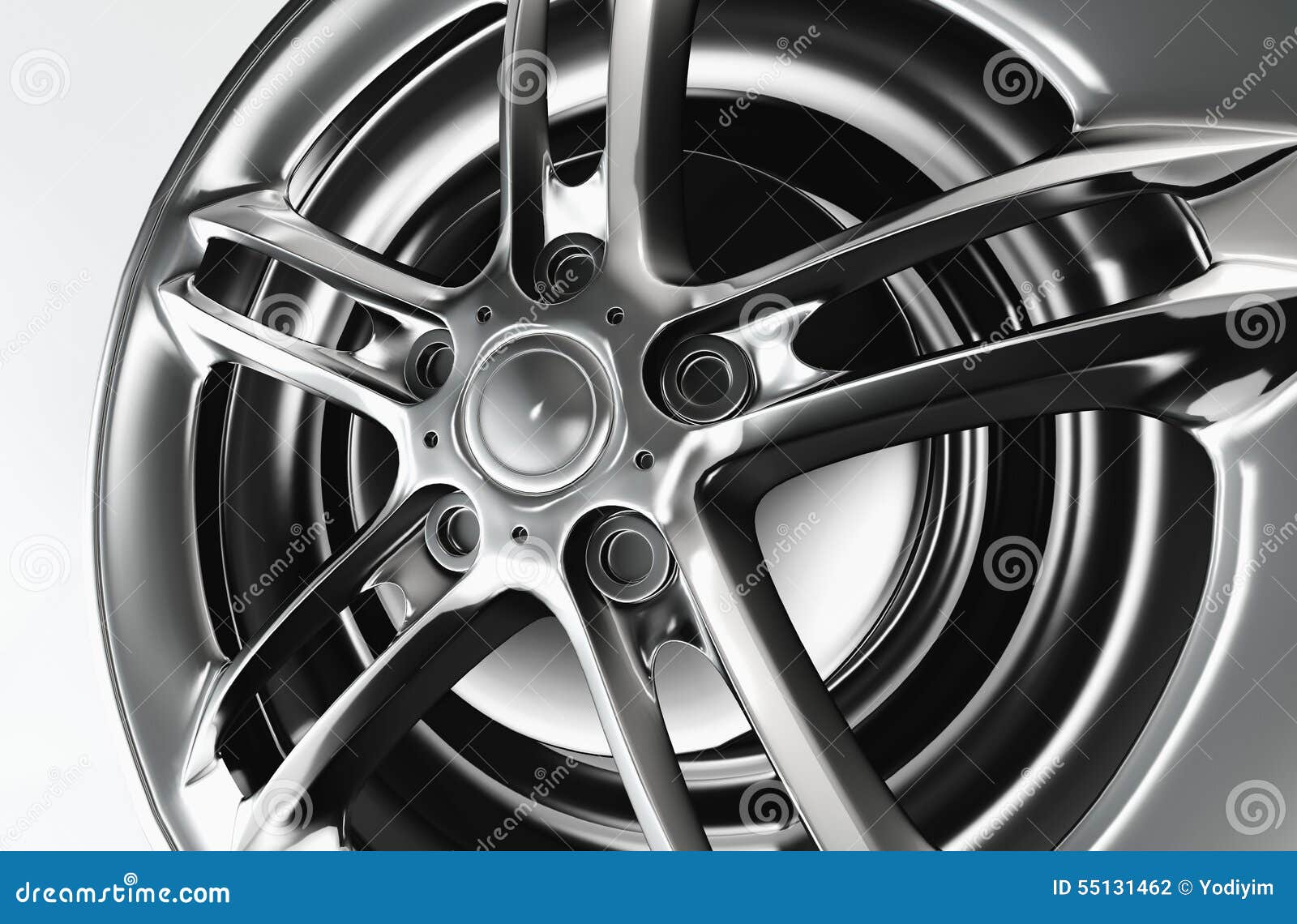 Shiny chrome rim. stock illustration. Illustration of luxury - 55131462