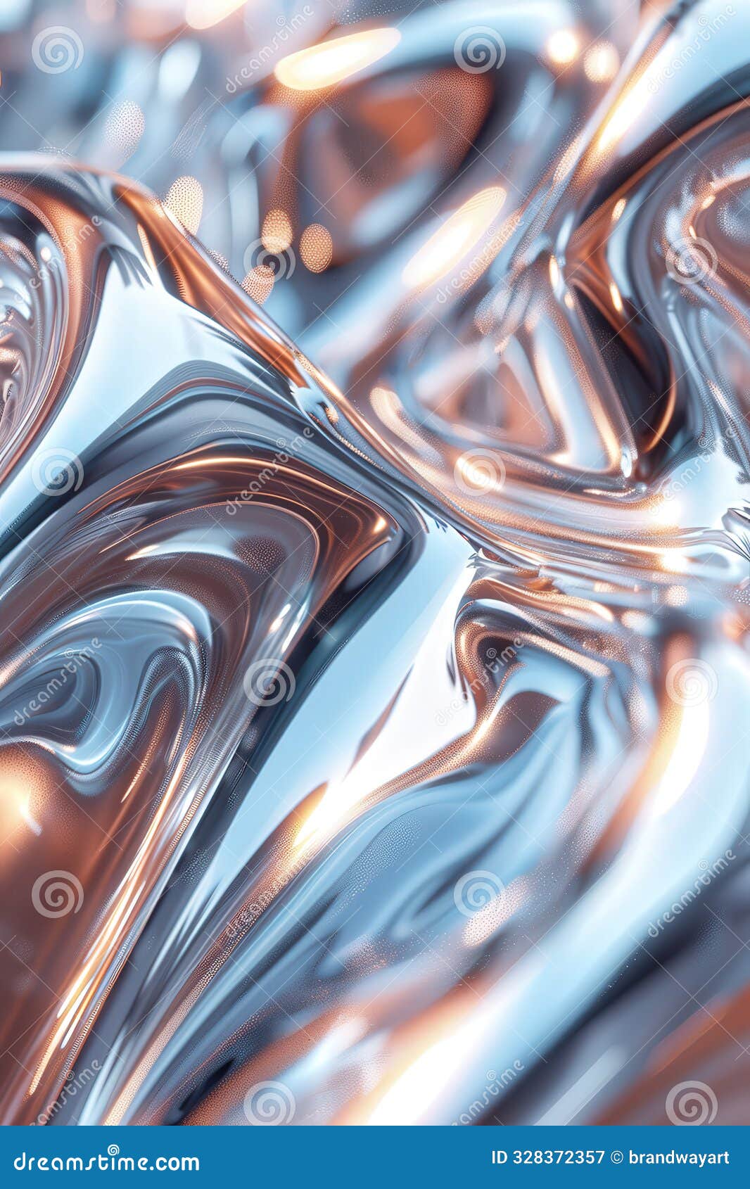 Shiny Chrome Texture of Abstract Fluid Metal Surface in Elegant Design ...