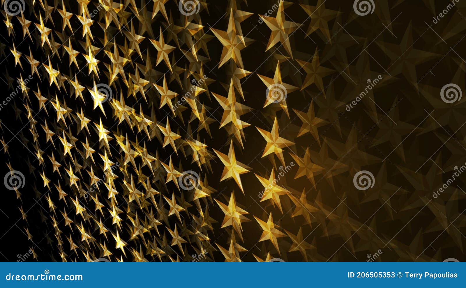 Shiny Cinema Stars Background, Angle View Stock Illustration ...