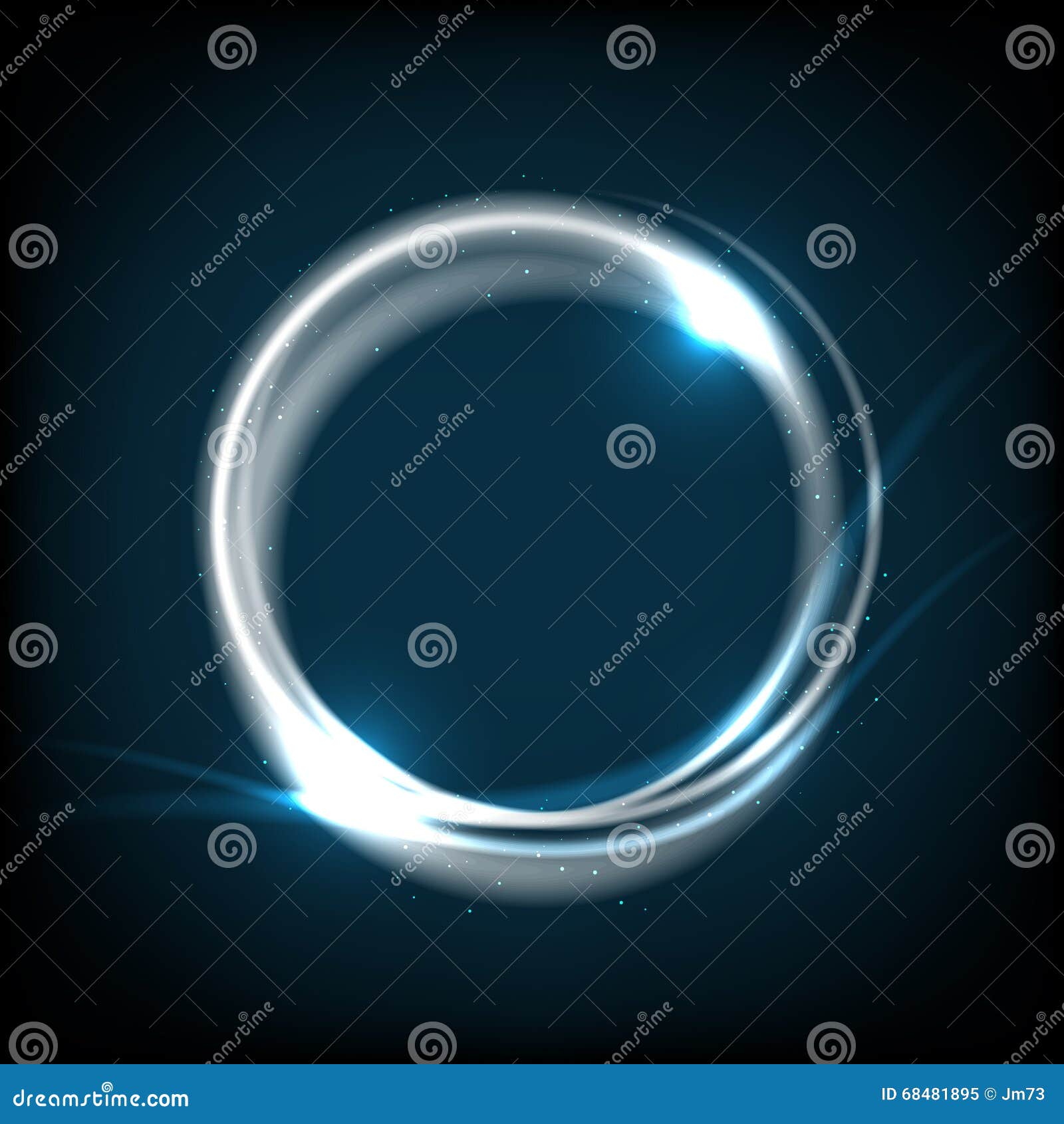 Shiny Circle on Dark Blue Background Stock Vector - Illustration of ...