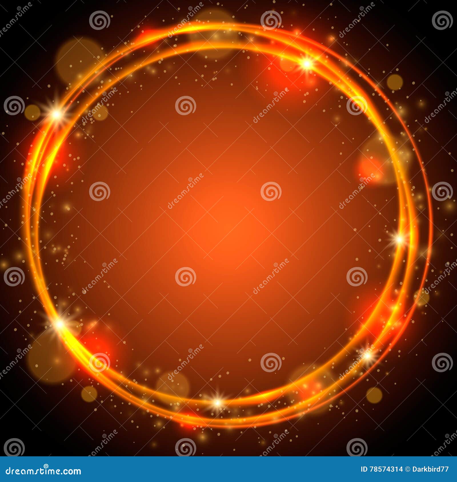 Shiny Circle Frame Retro Background Stock Illustration - Illustration ...