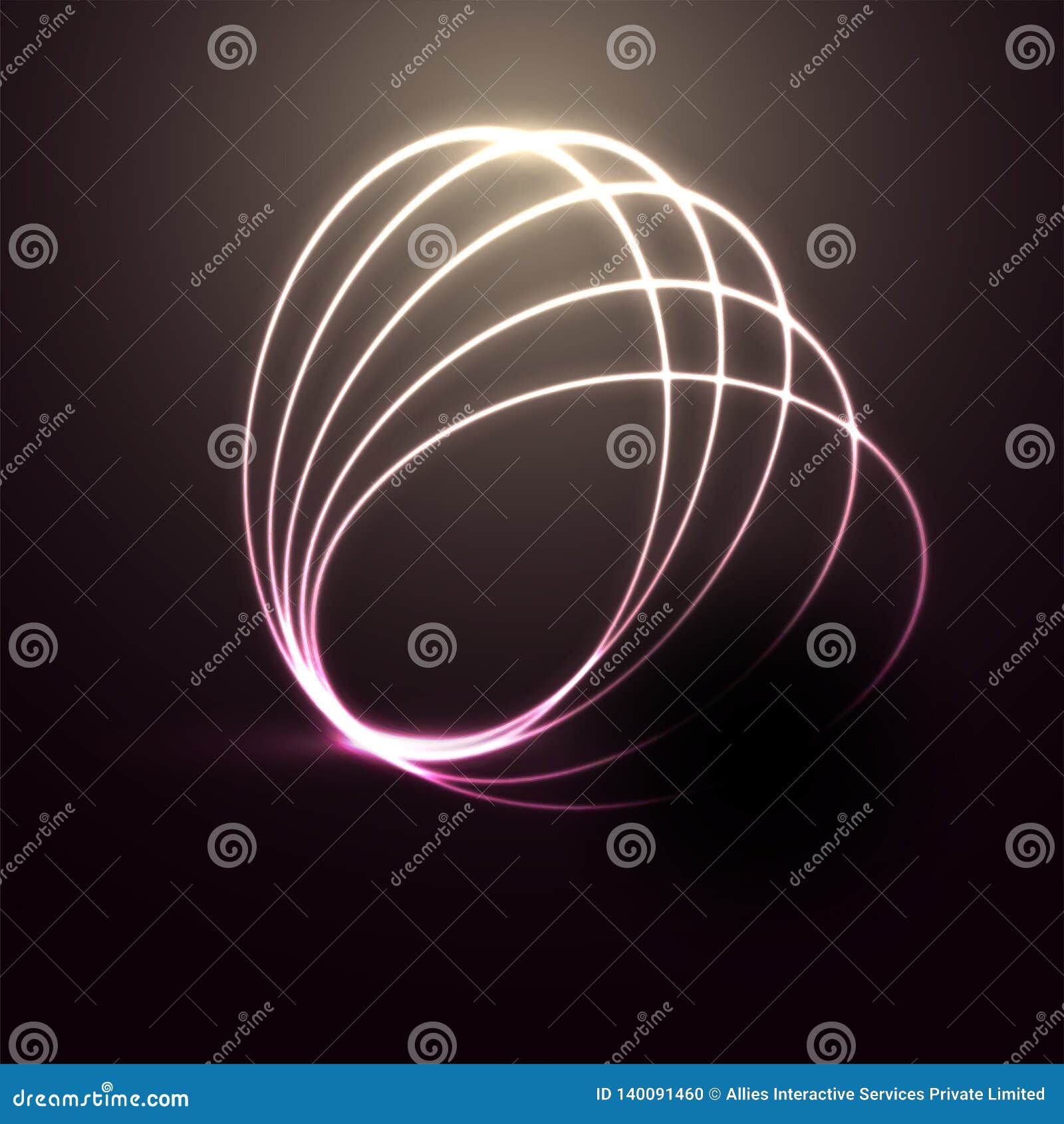 Shiny Circular Abstract with Lighting Effect. Stock Illustration ...