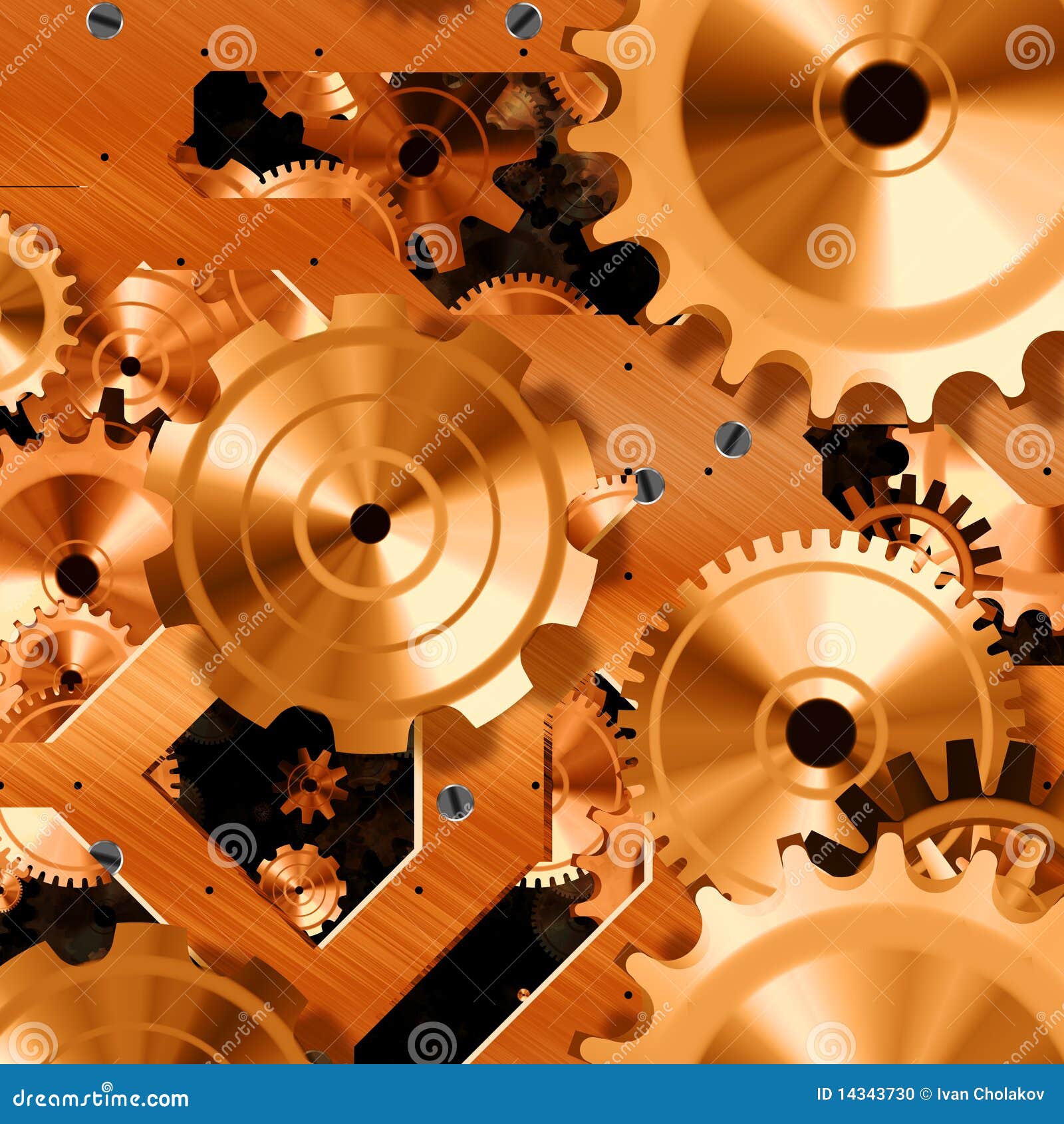 Shiny clock parts stock illustration. Illustration of mechanics - 14343730