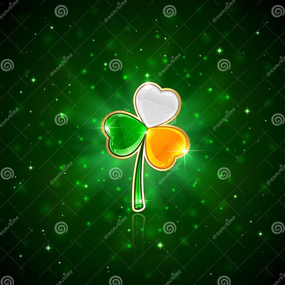 Shiny clover leaf stock vector. Illustration of icon - 37203740