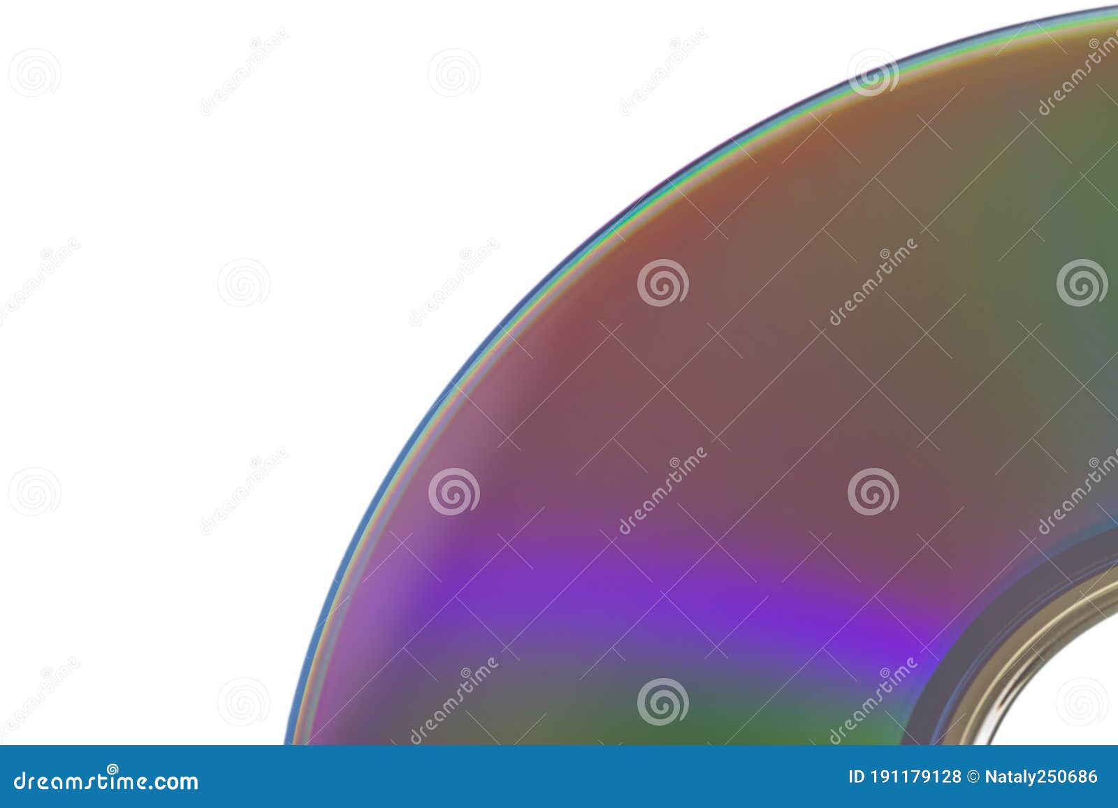 Shiny Colorful Cd Disk Surface Isolated White Background Stock Photo ...