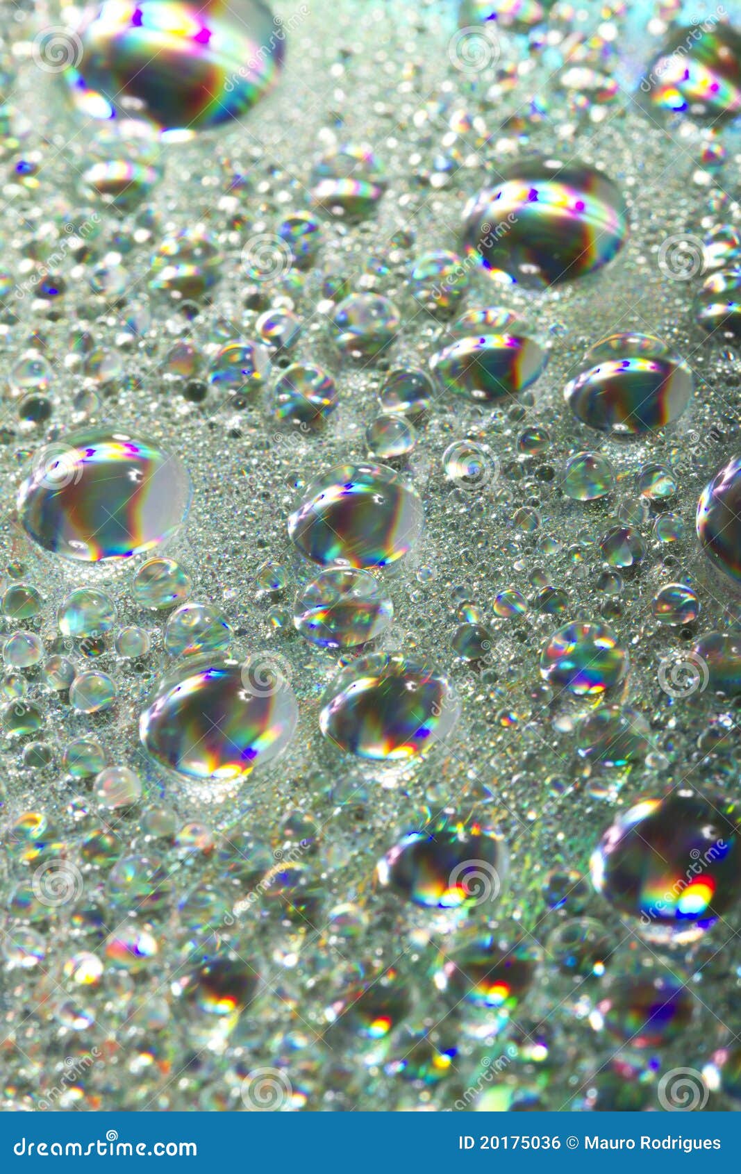 Shiny Colorful Drops of Water Stock Photo - Image of circle, droplet ...