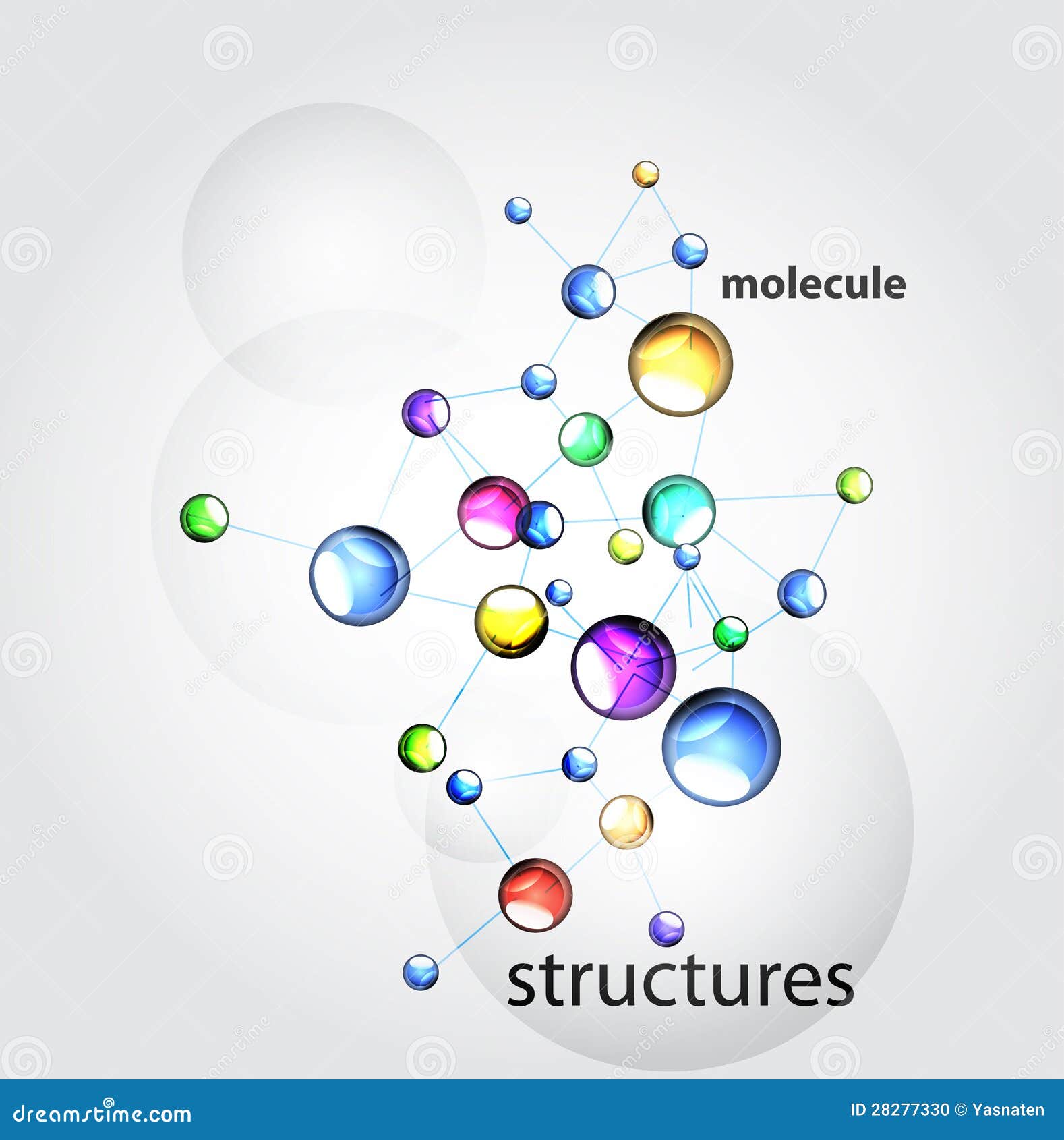 Shiny Colorful Molecules Background Stock Illustration - Illustration ...