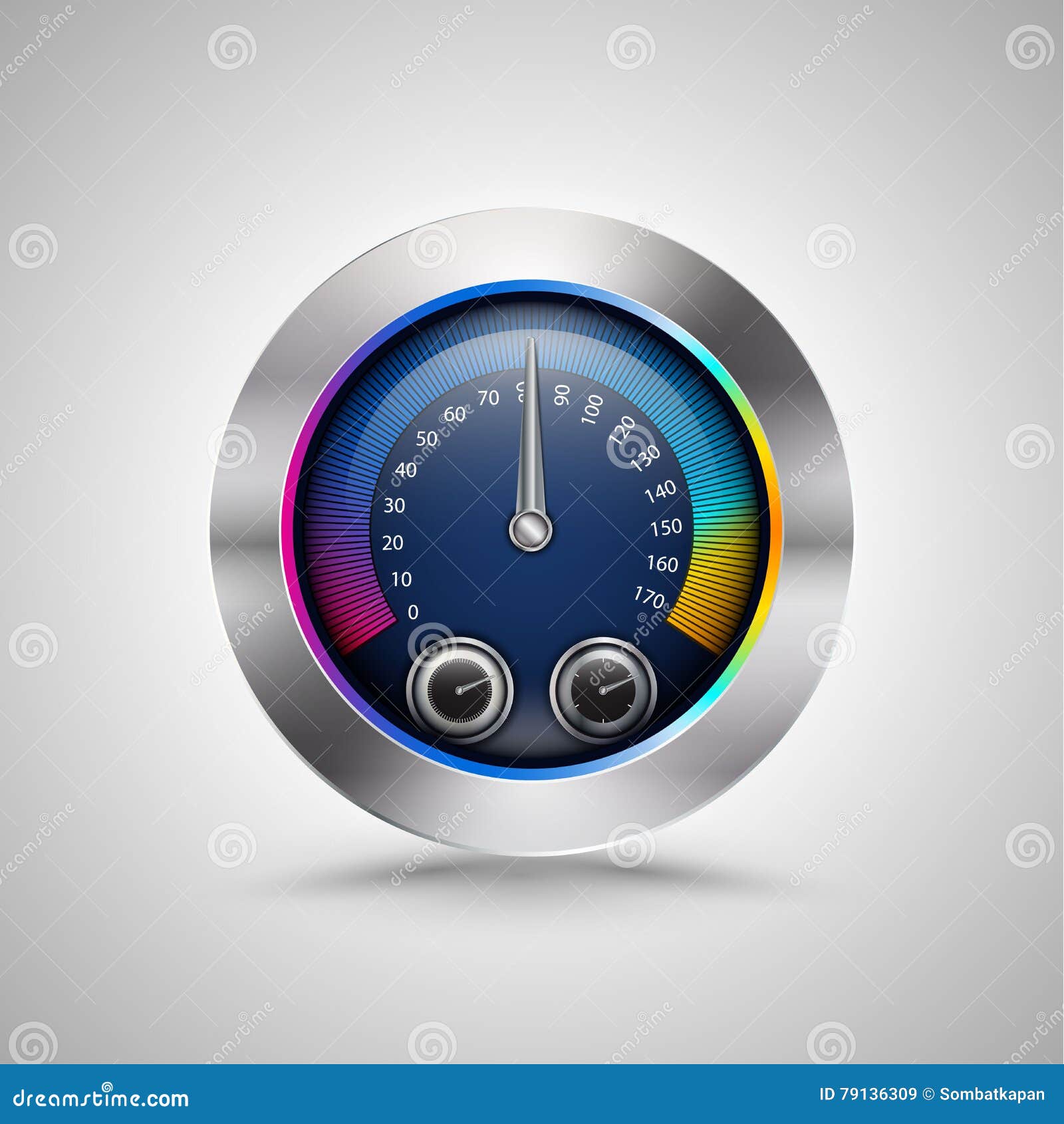 Shiny Colorful Speedometer . Stock Vector - Illustration of miles ...