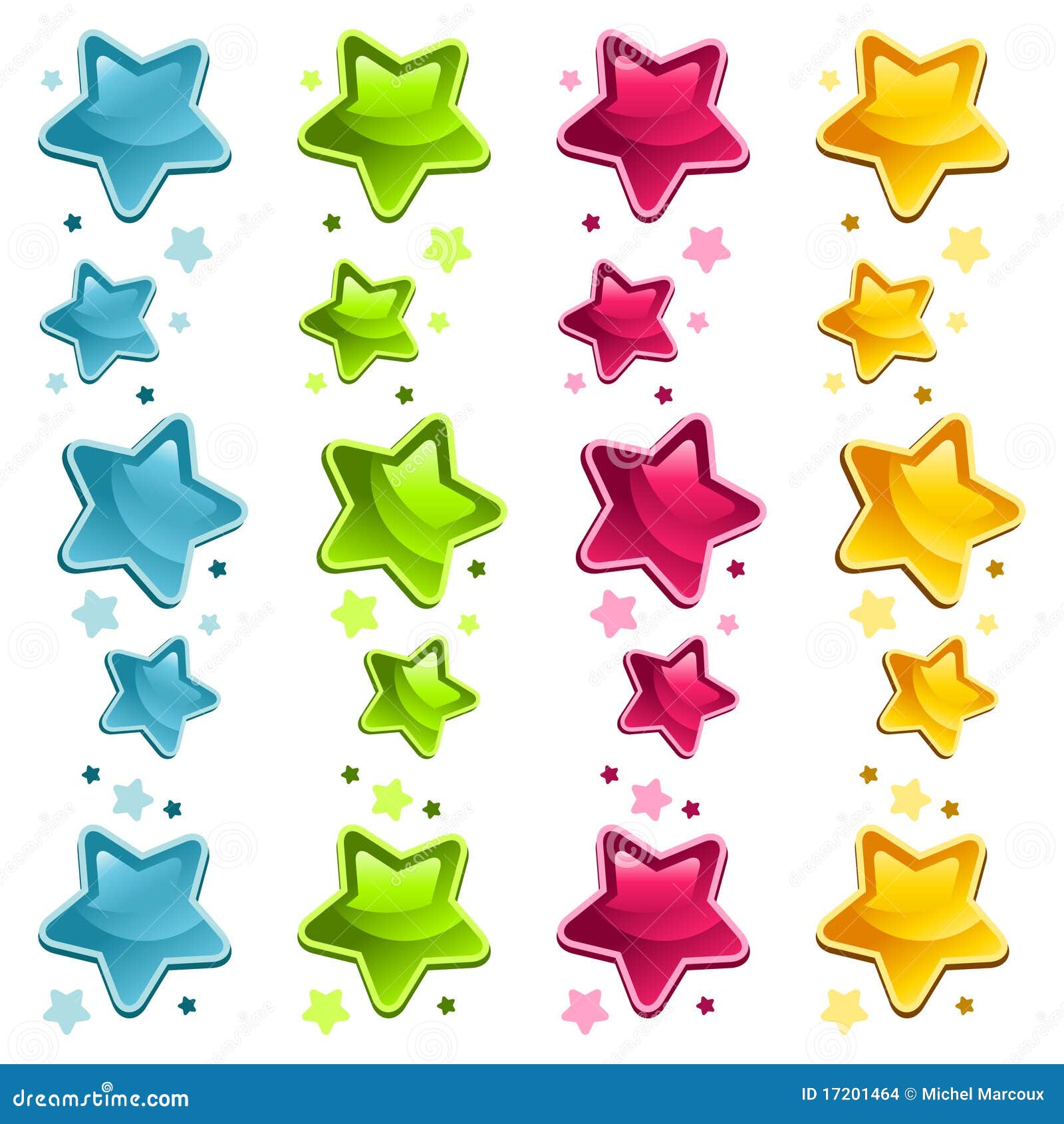 Shiny Colorful Stars stock vector. Illustration of party - 17201464