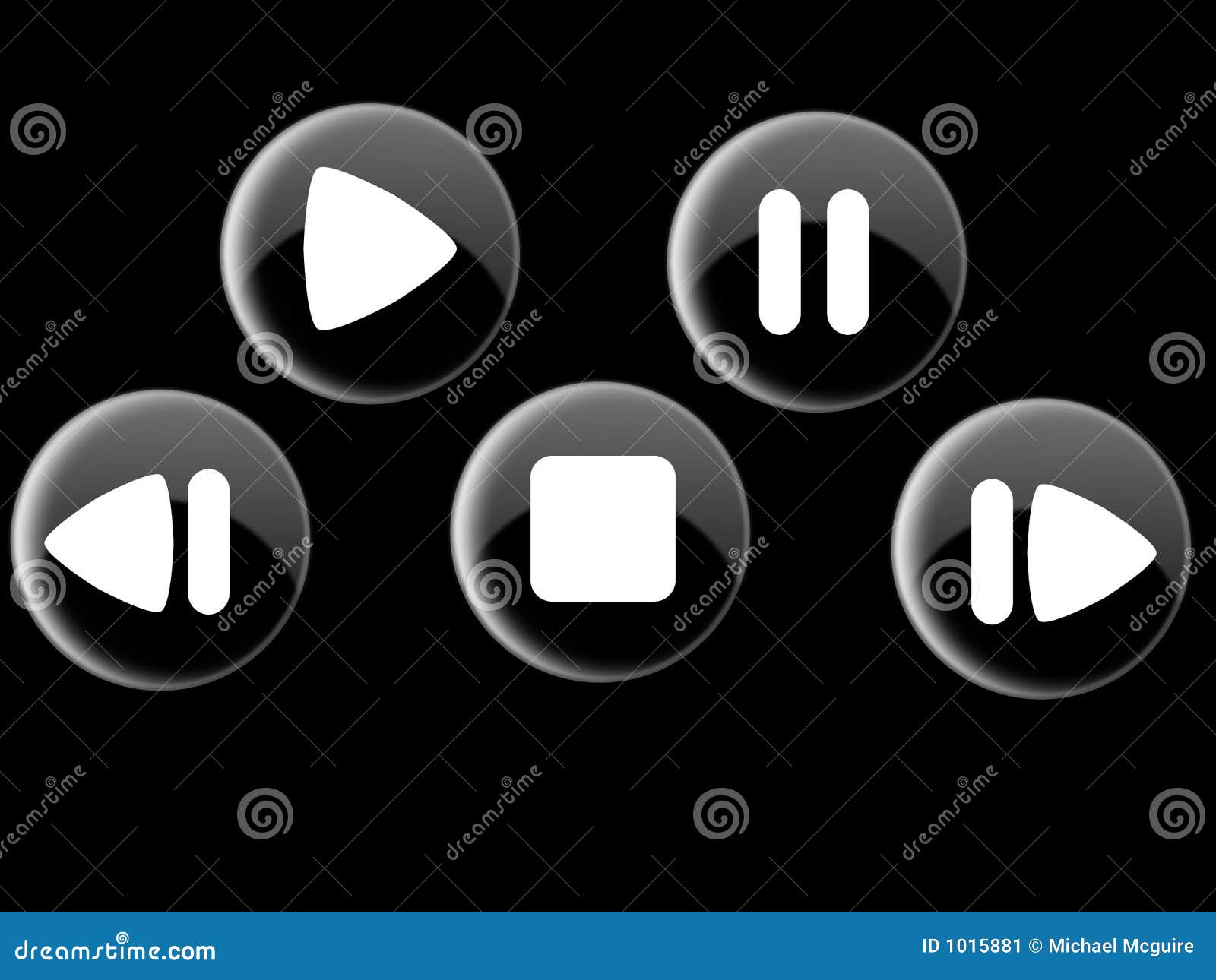 Shiny Controll Buttons stock illustration. Illustration of forward ...