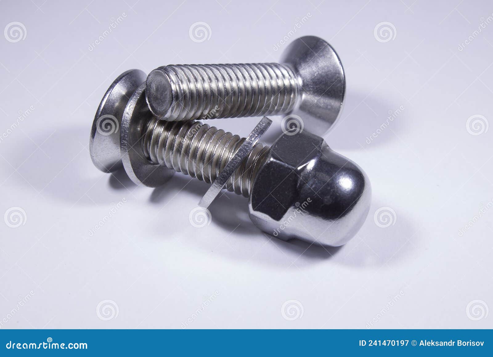 Shiny Countersunk Bolts on Table Stock Image - Image of woodscrew ...