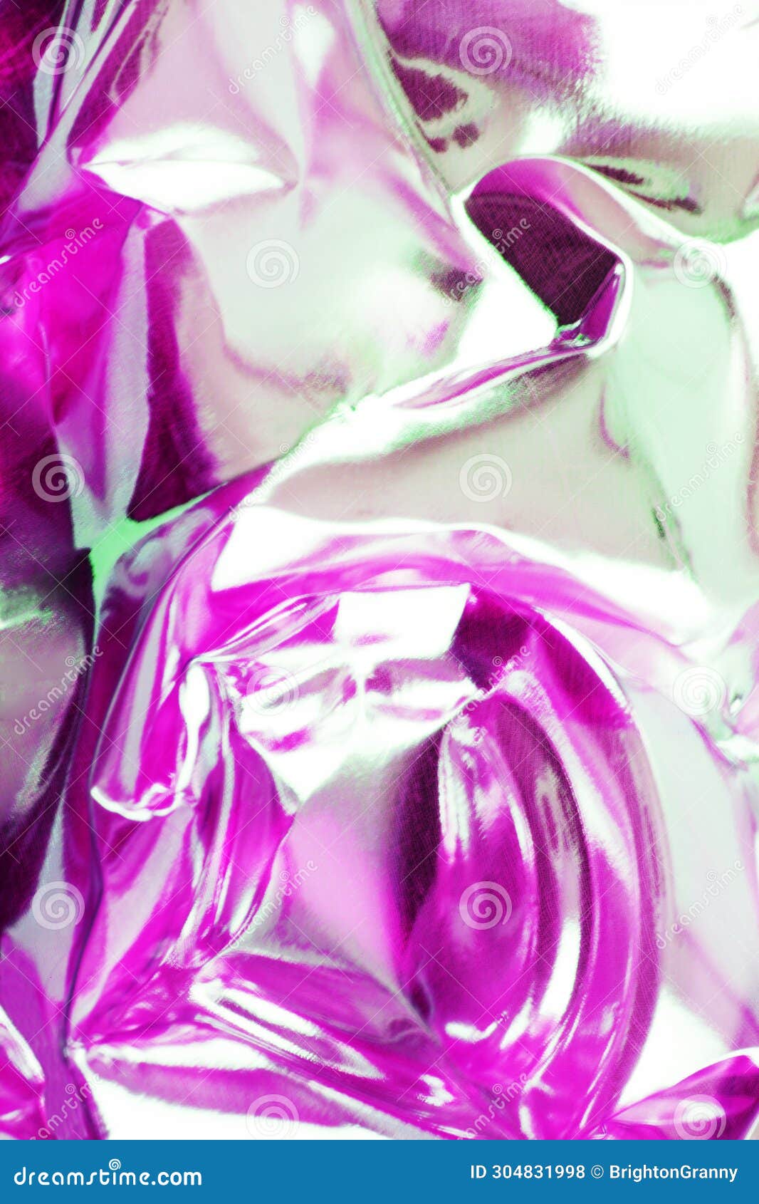 Shiny Crinkled Plastic Background in Glowing Shades of Mauve. Stock ...