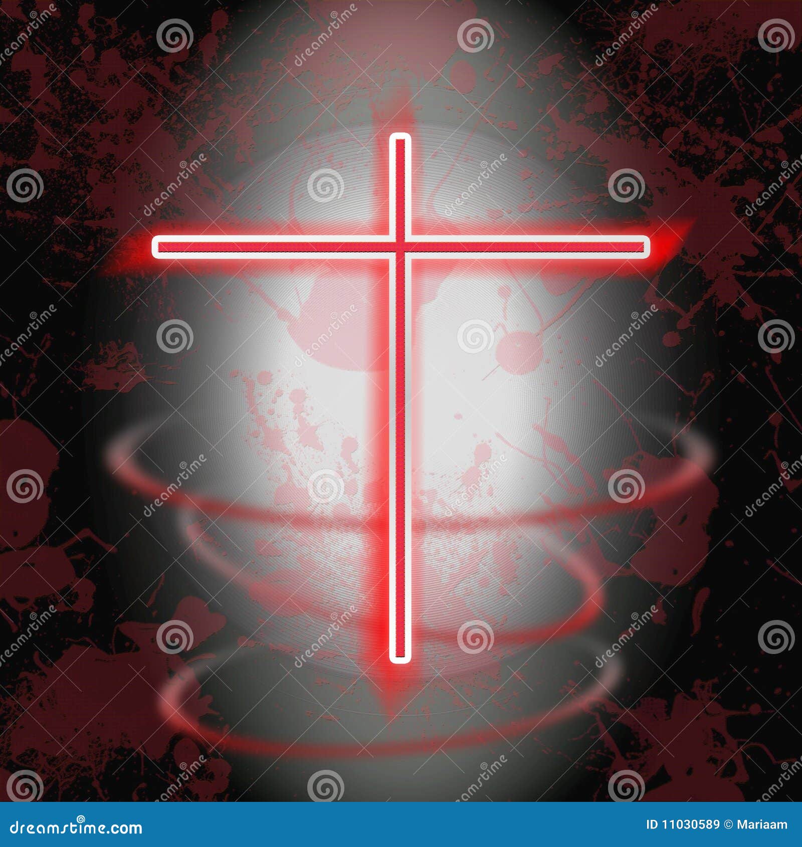 Shiny cross symbol stock illustration. Illustration of christ - 11030589