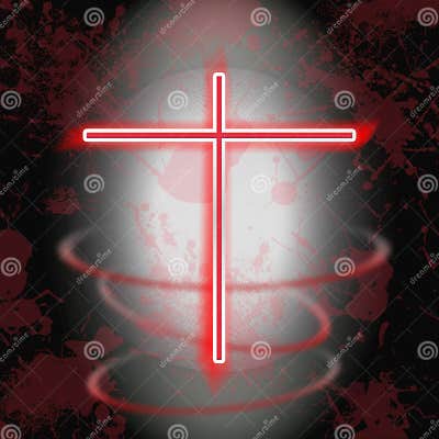 Shiny cross symbol stock illustration. Illustration of christ - 11030589
