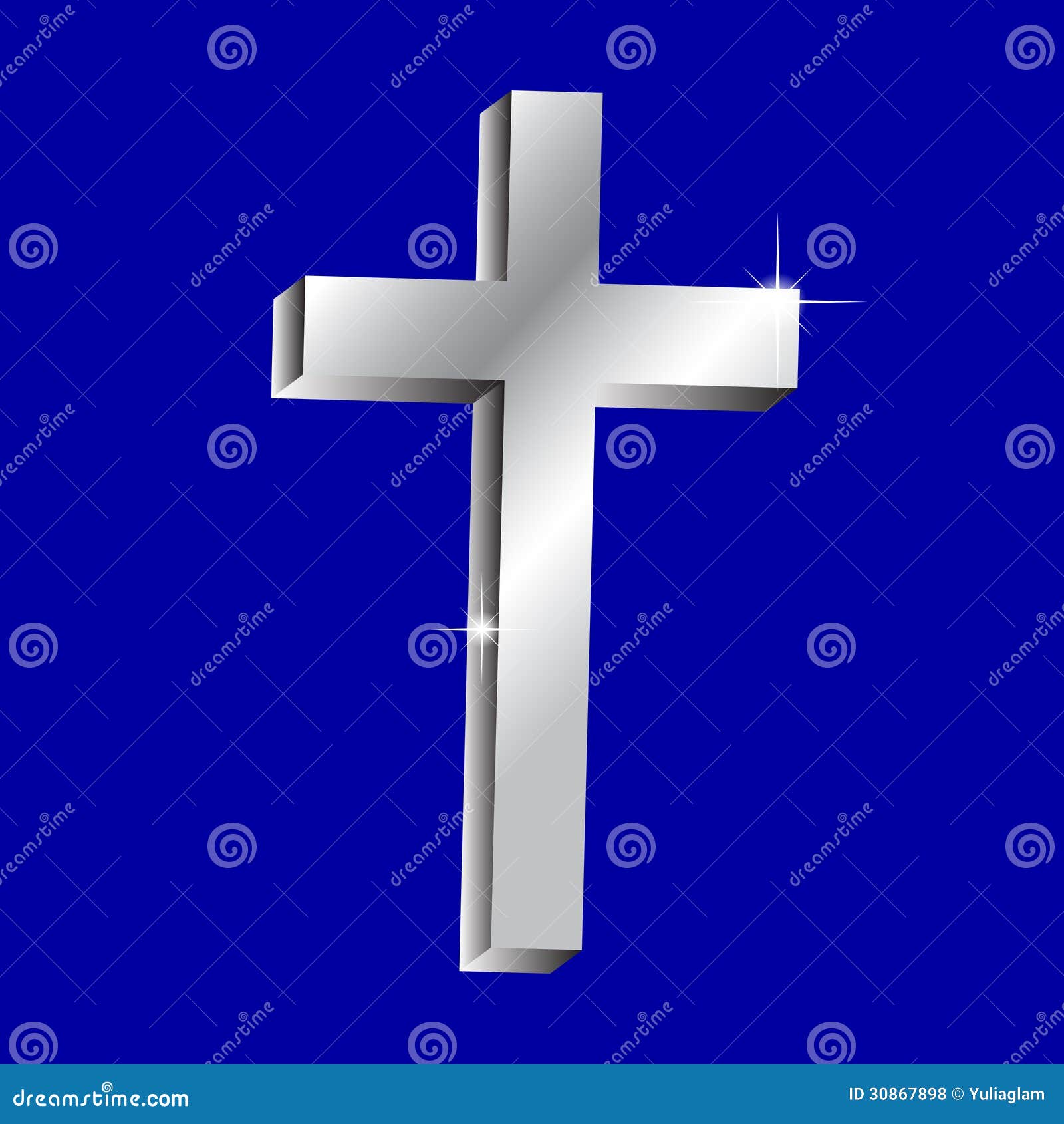 Shiny cross stock vector. Illustration of miracle, church - 30867898