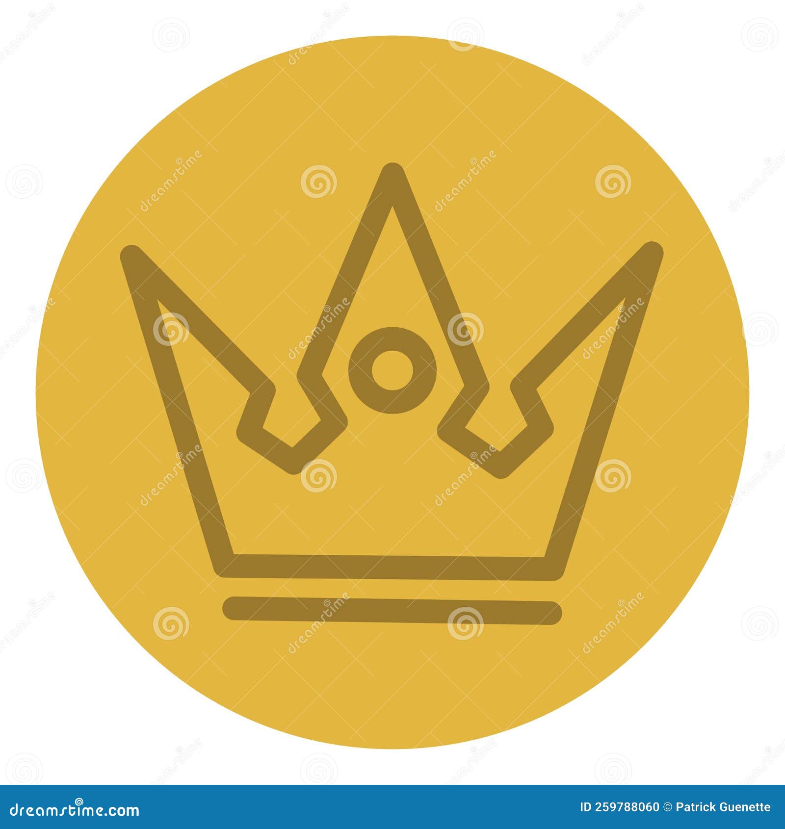 Shiny crown, icon icon stock vector. Illustration of princess - 259788060