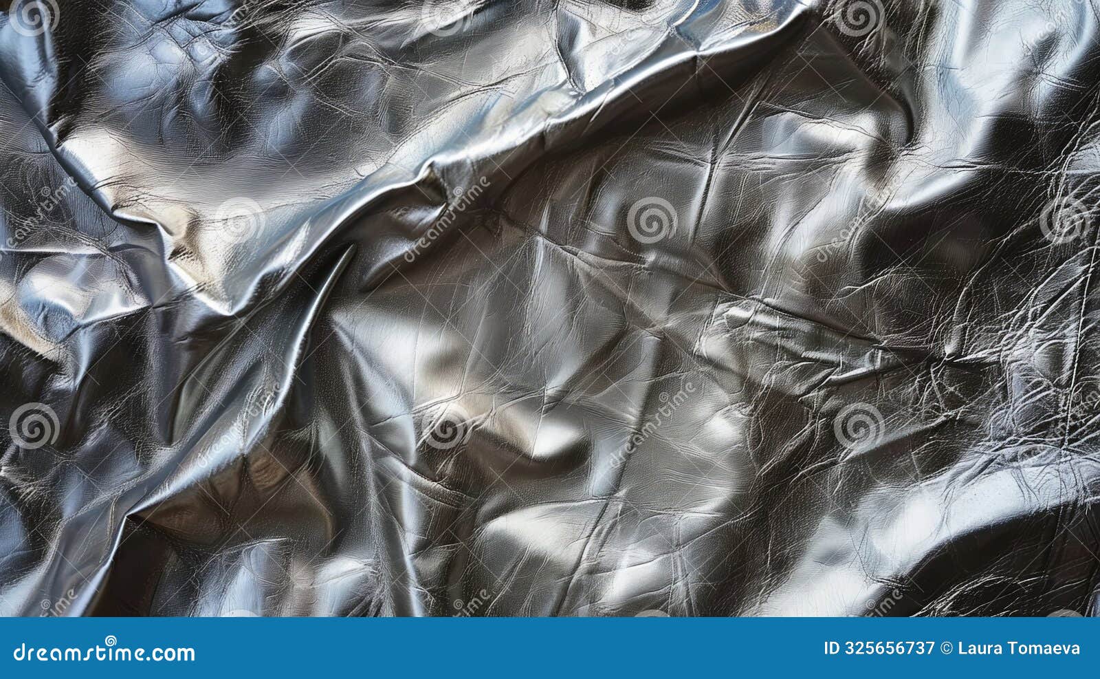 Shiny Crumpled Metallic Fabric Texture Background for Modern Design and ...