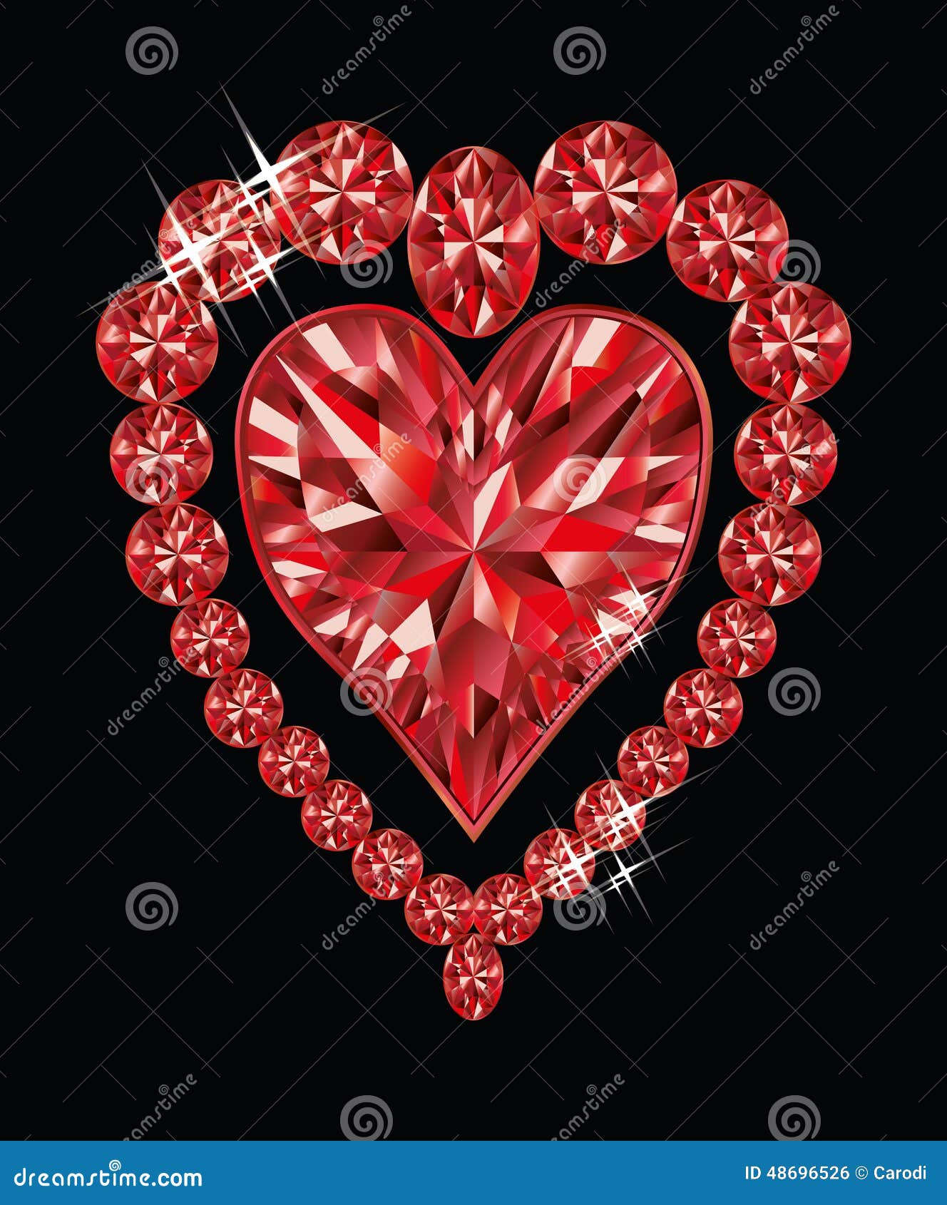 Shiny crystal love heart stock vector. Illustration of lover - 48696526