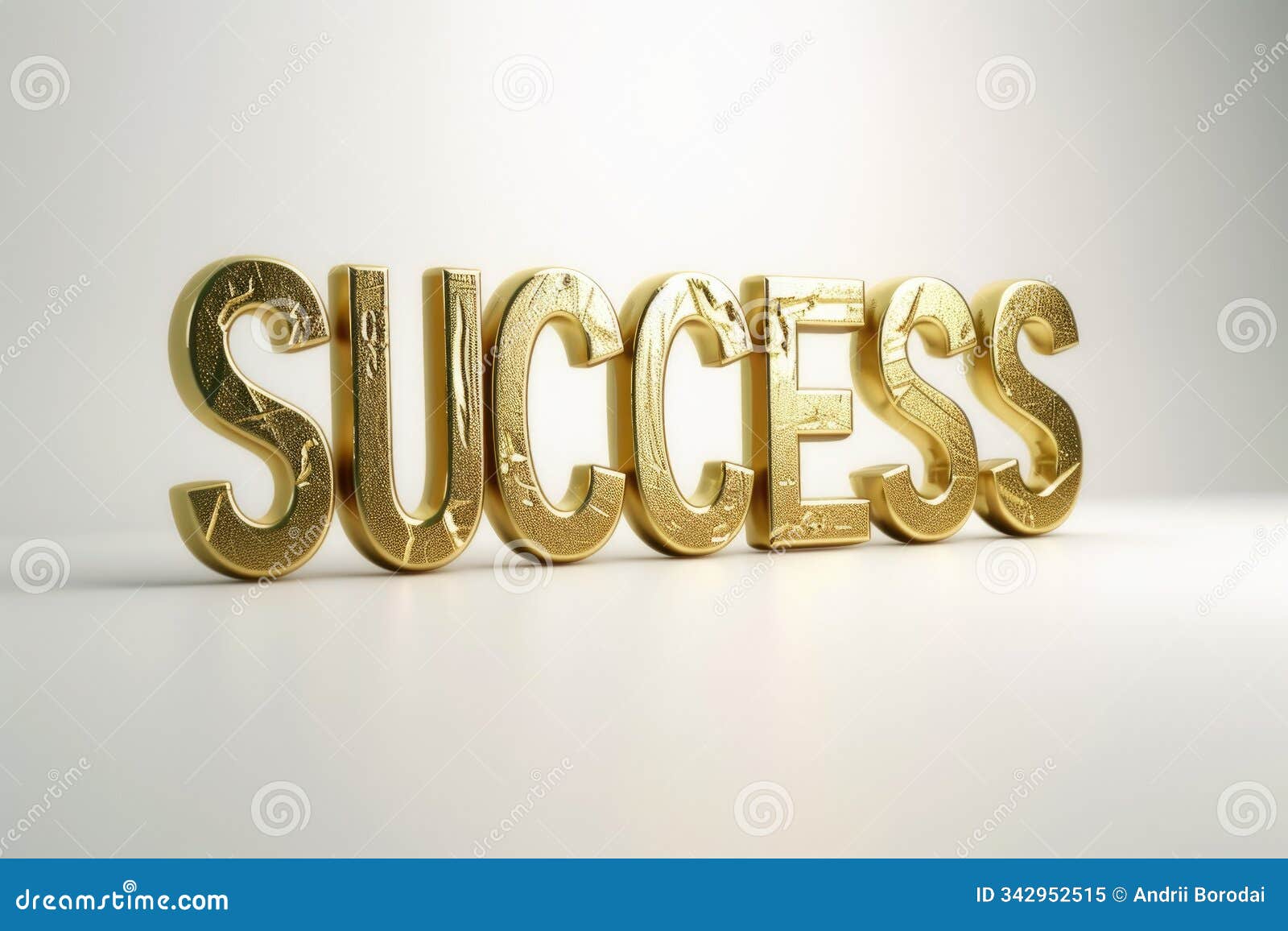 Shiny 3D Gold Title Success on White. Stock Illustration - Illustration ...