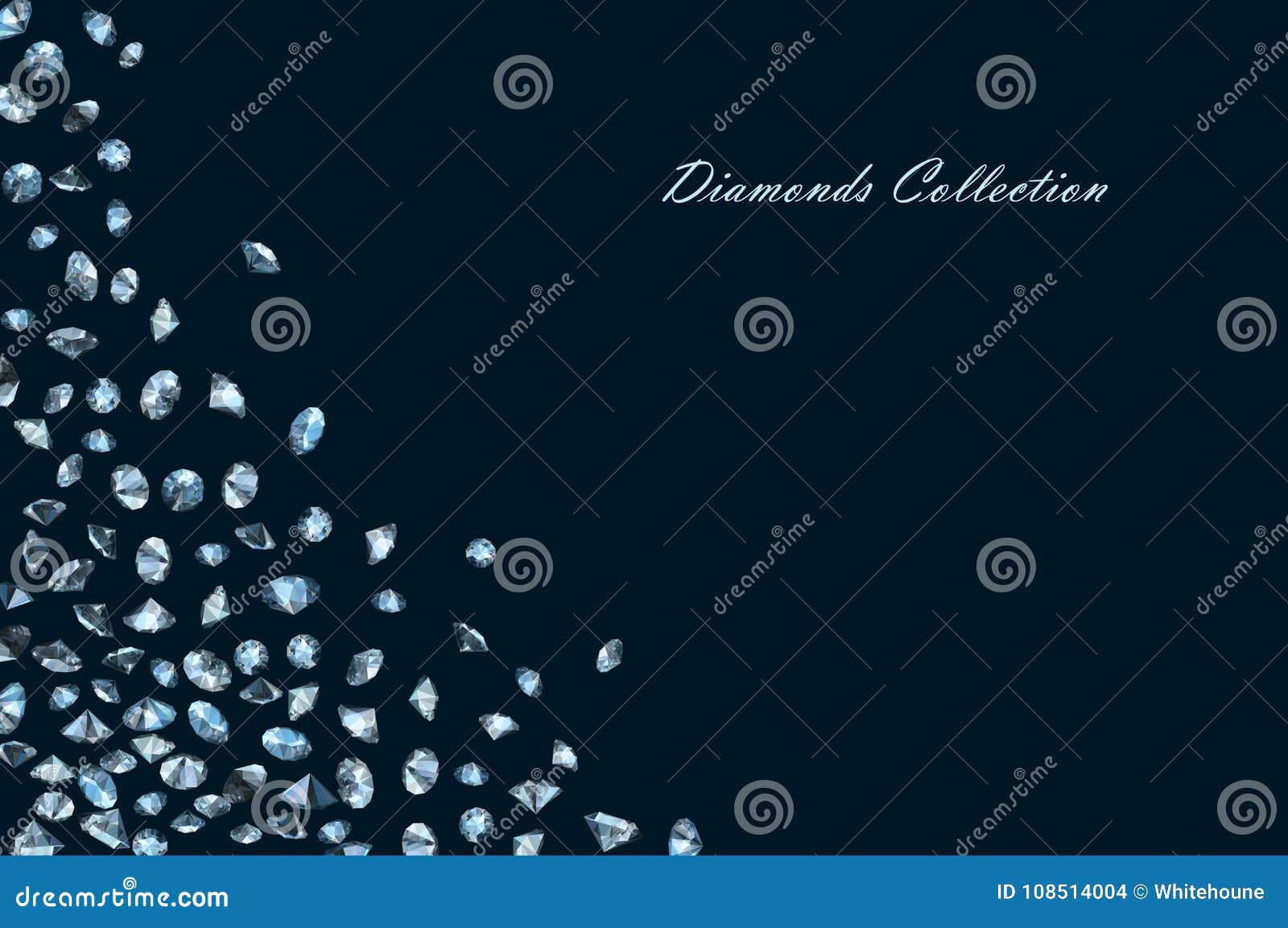 Shiny diamonds background stock vector. Illustration of blue - 108514004
