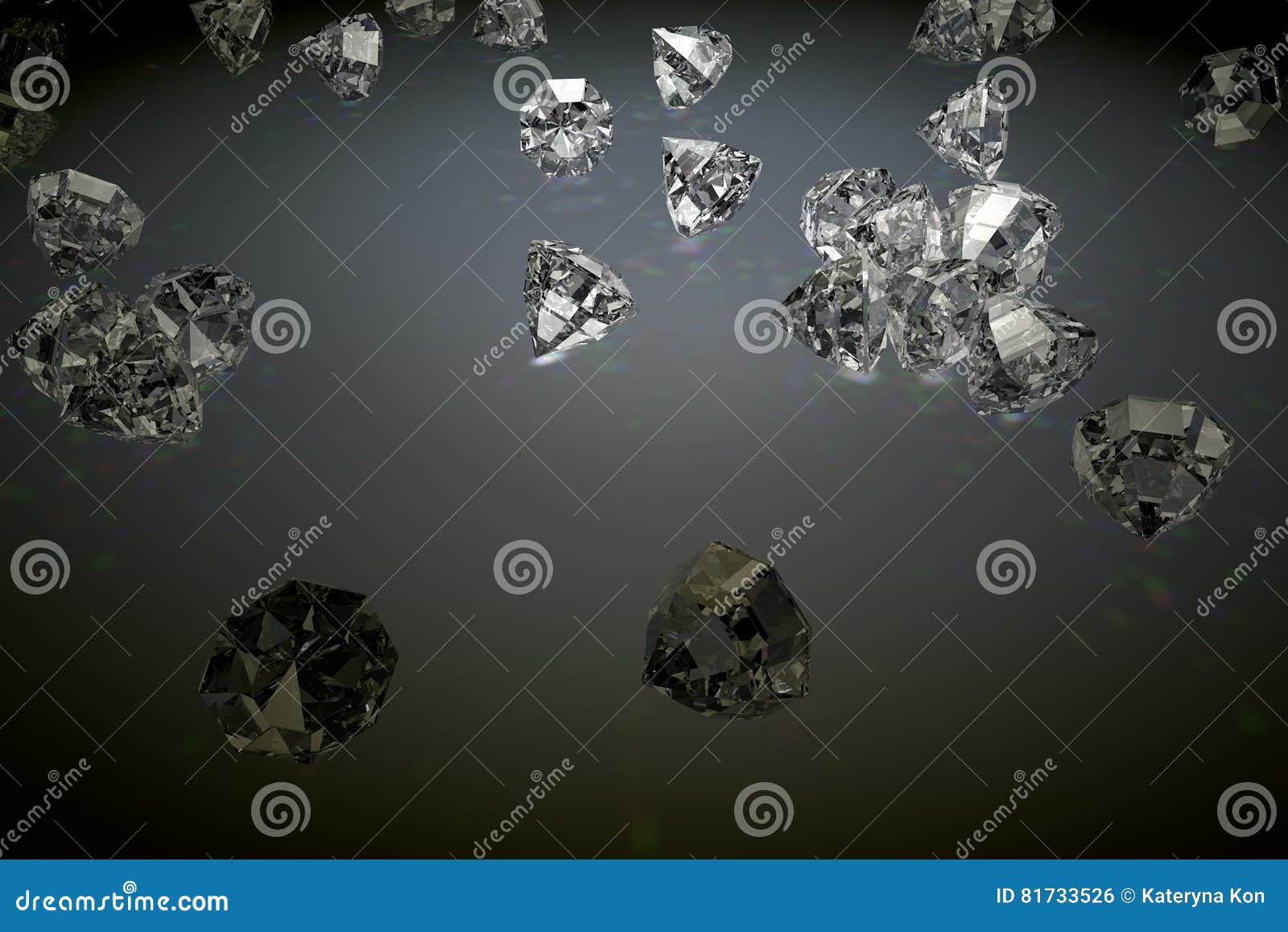 Shiny Diamonds on Colorful Background Stock Illustration - Illustration ...