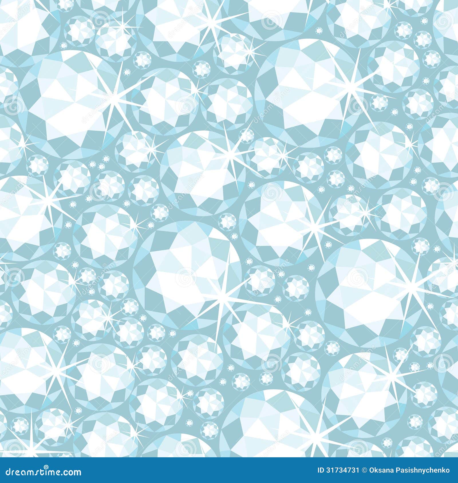 Shiny Diamonds Seamless Pattern Background Stock Vector - Illustration ...