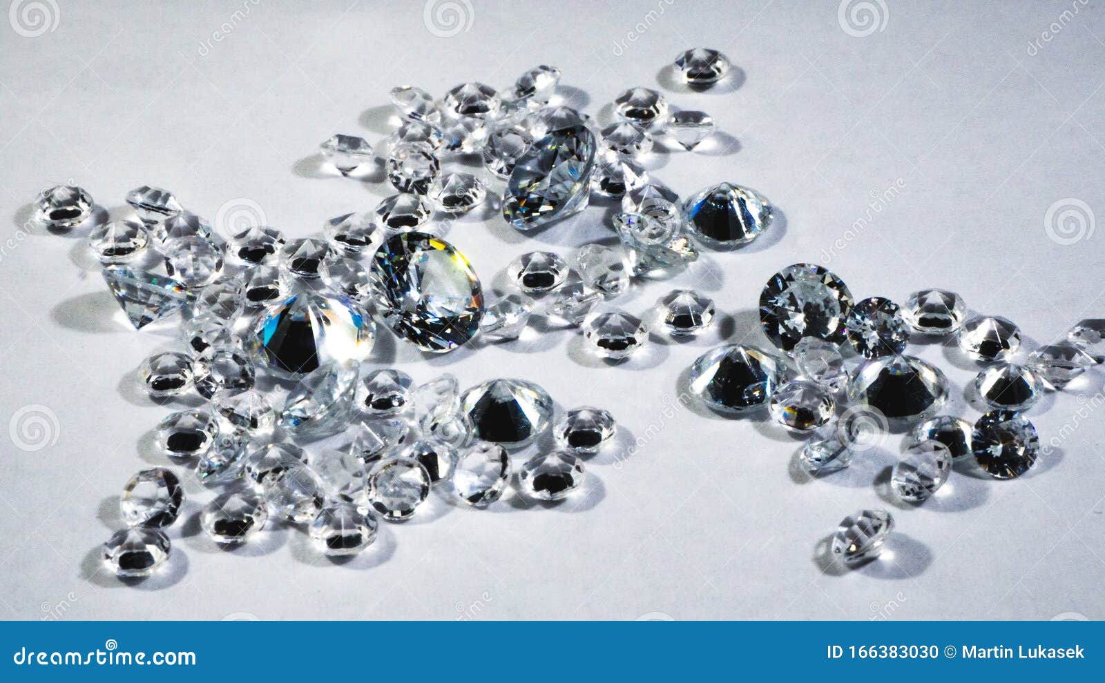 Shiny Diamonds Stones Laying on White Table Stock Photo - Image of ...