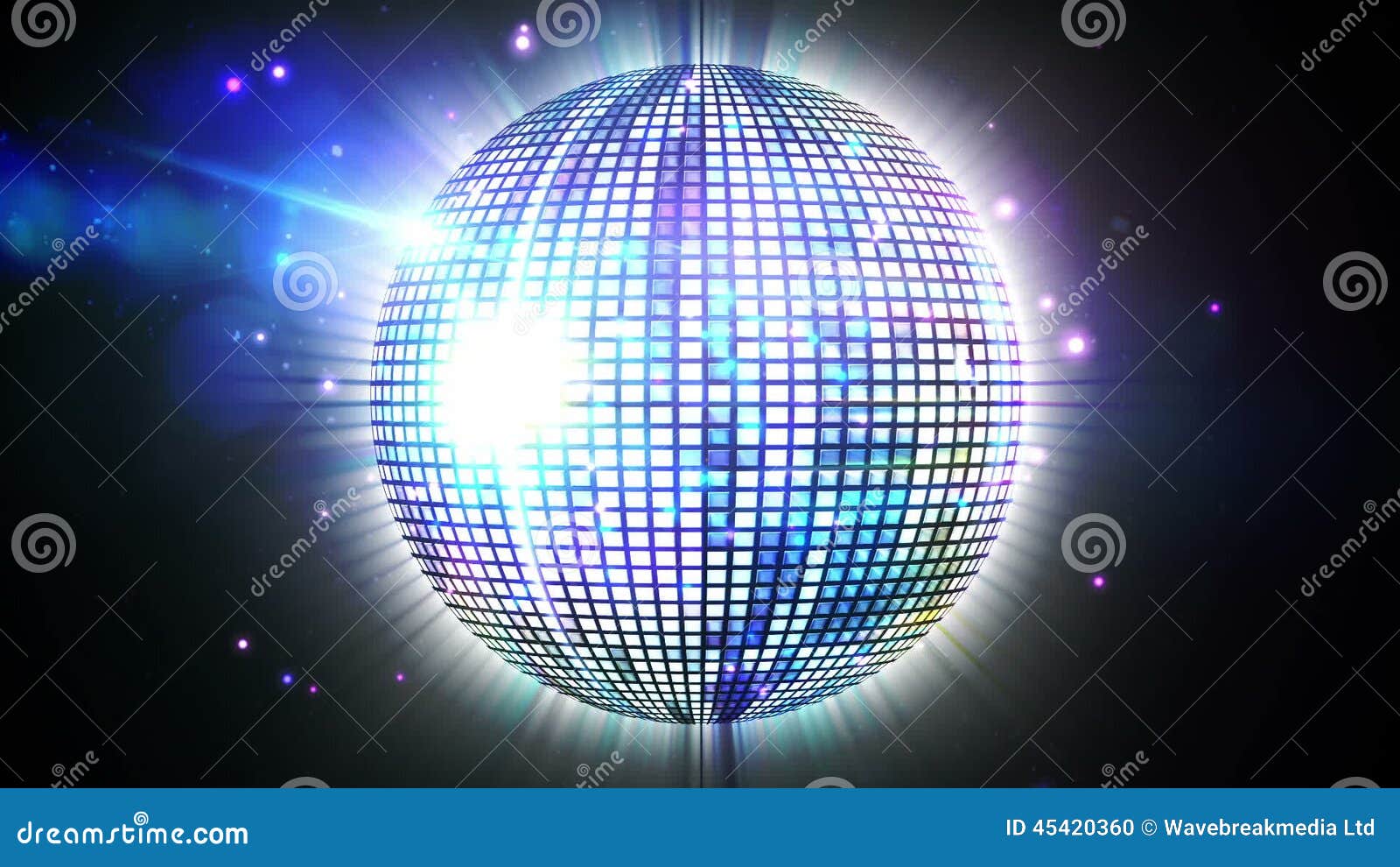 Shiny Disco Ball Spinning Around Stock Footage - Video of loopable ...