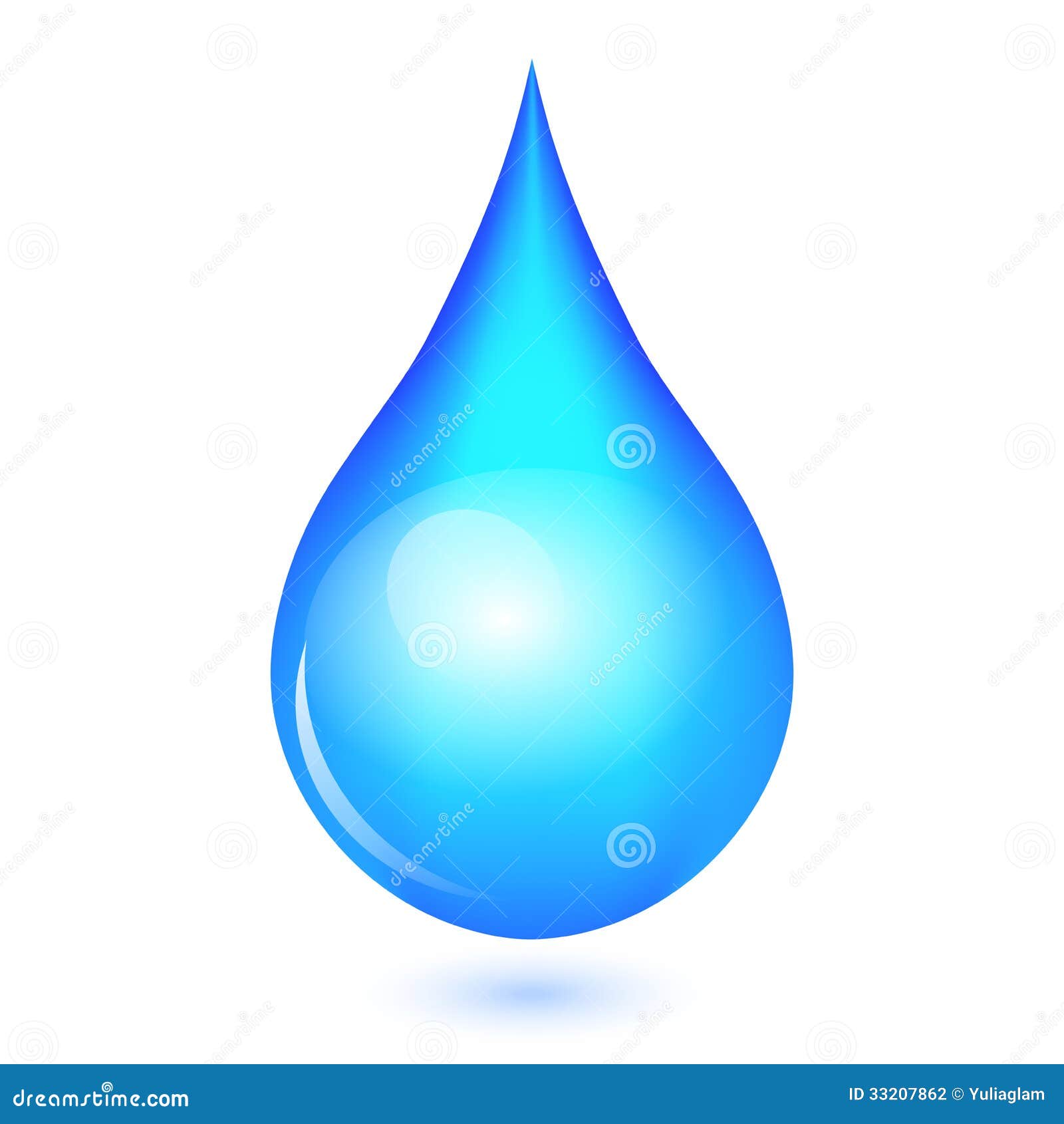 Shiny drop stock vector. Illustration of droplet, cyan - 33207862