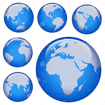 Shiny earth map stock vector. Illustration of ball, asia - 3571779