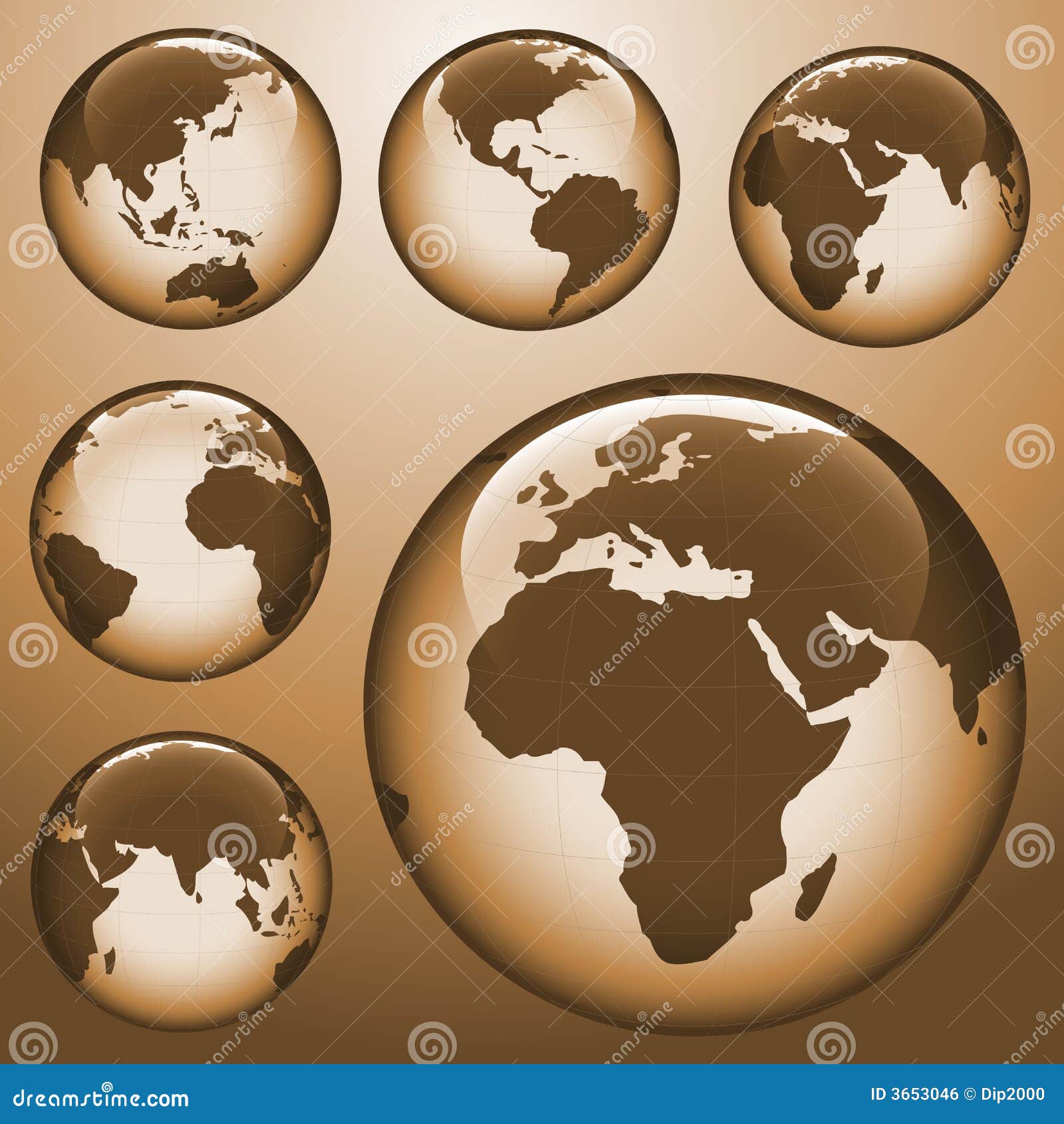Shiny earth map stock vector. Illustration of glass, ball - 3653046