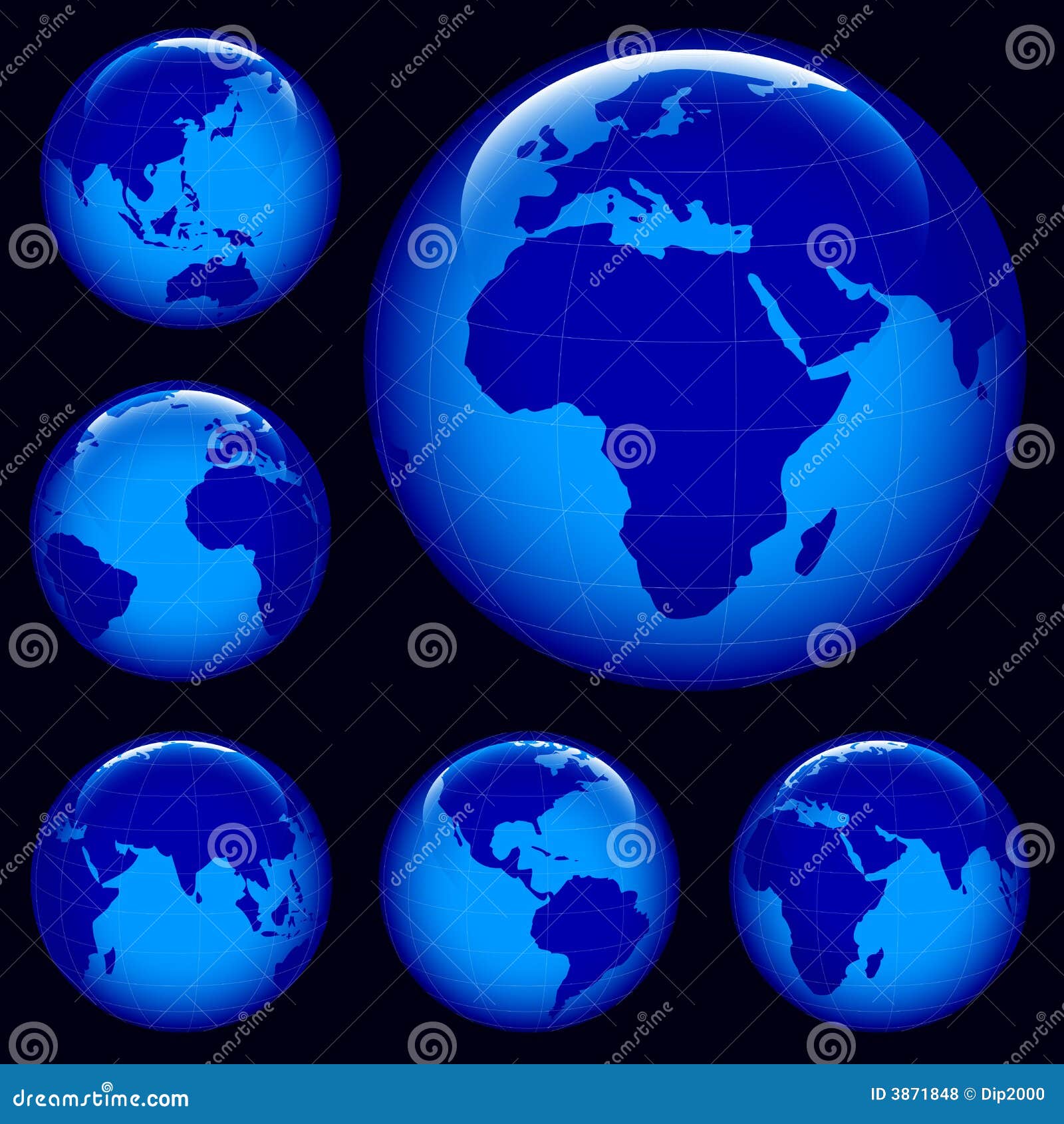 Shiny earth map stock vector. Illustration of australia - 3871848