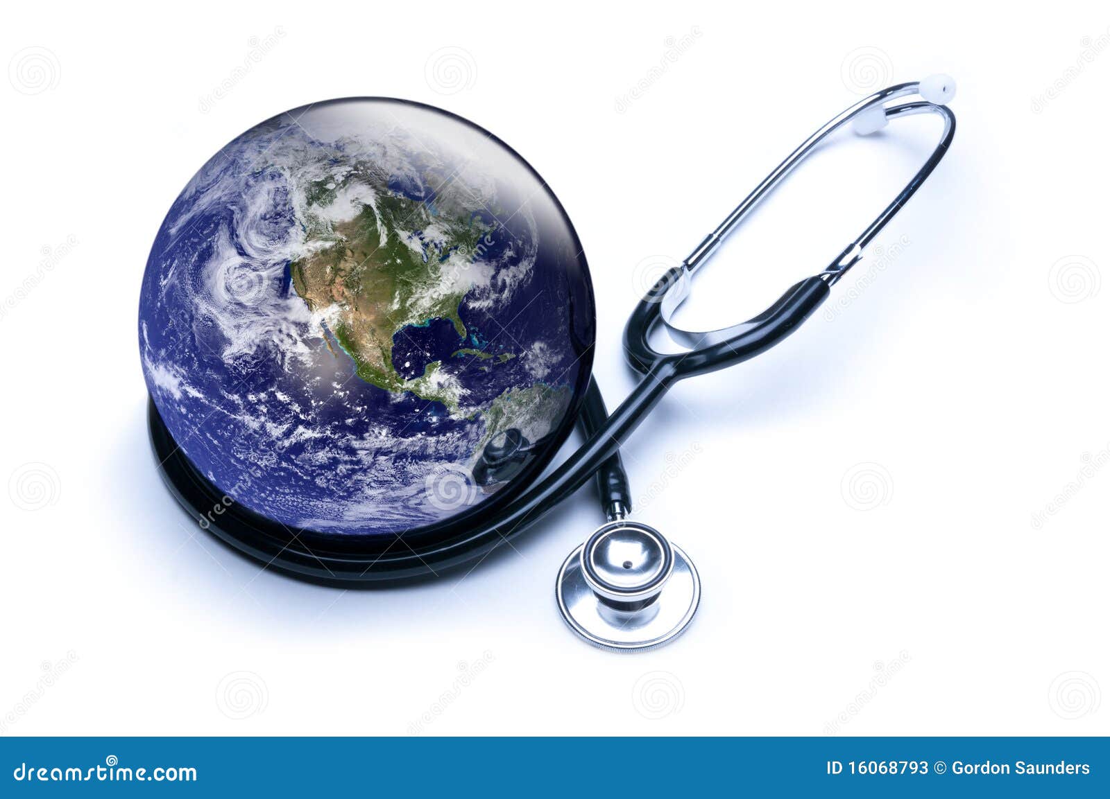 Shiny Earth and Stethoscope Stock Image - Image of green, medicine ...