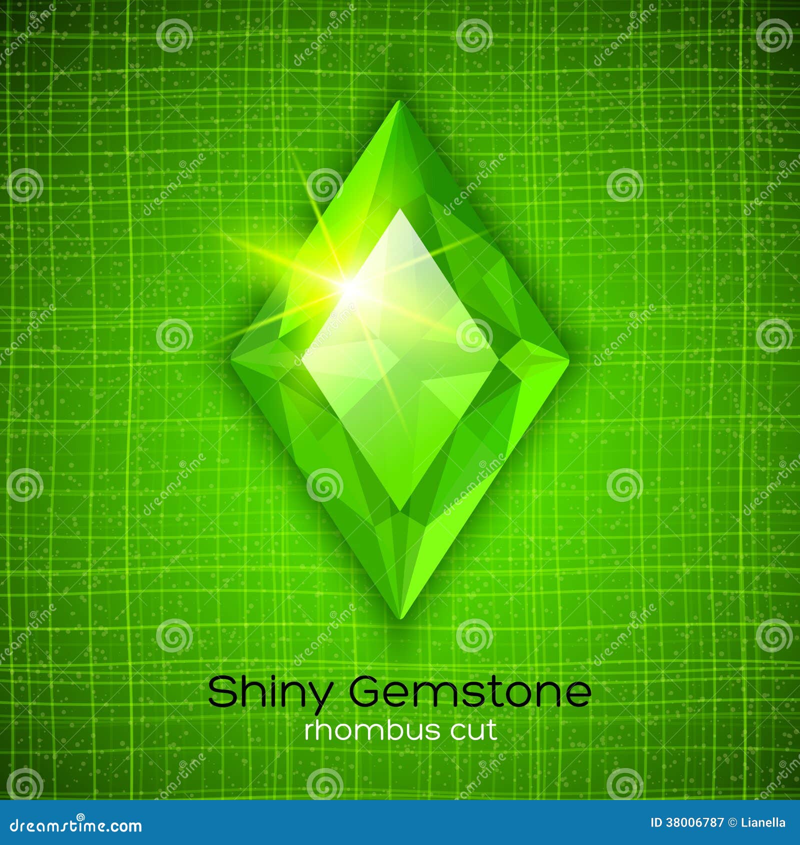 Shiny Emerald on Textured Background Stock Vector - Illustration of ...